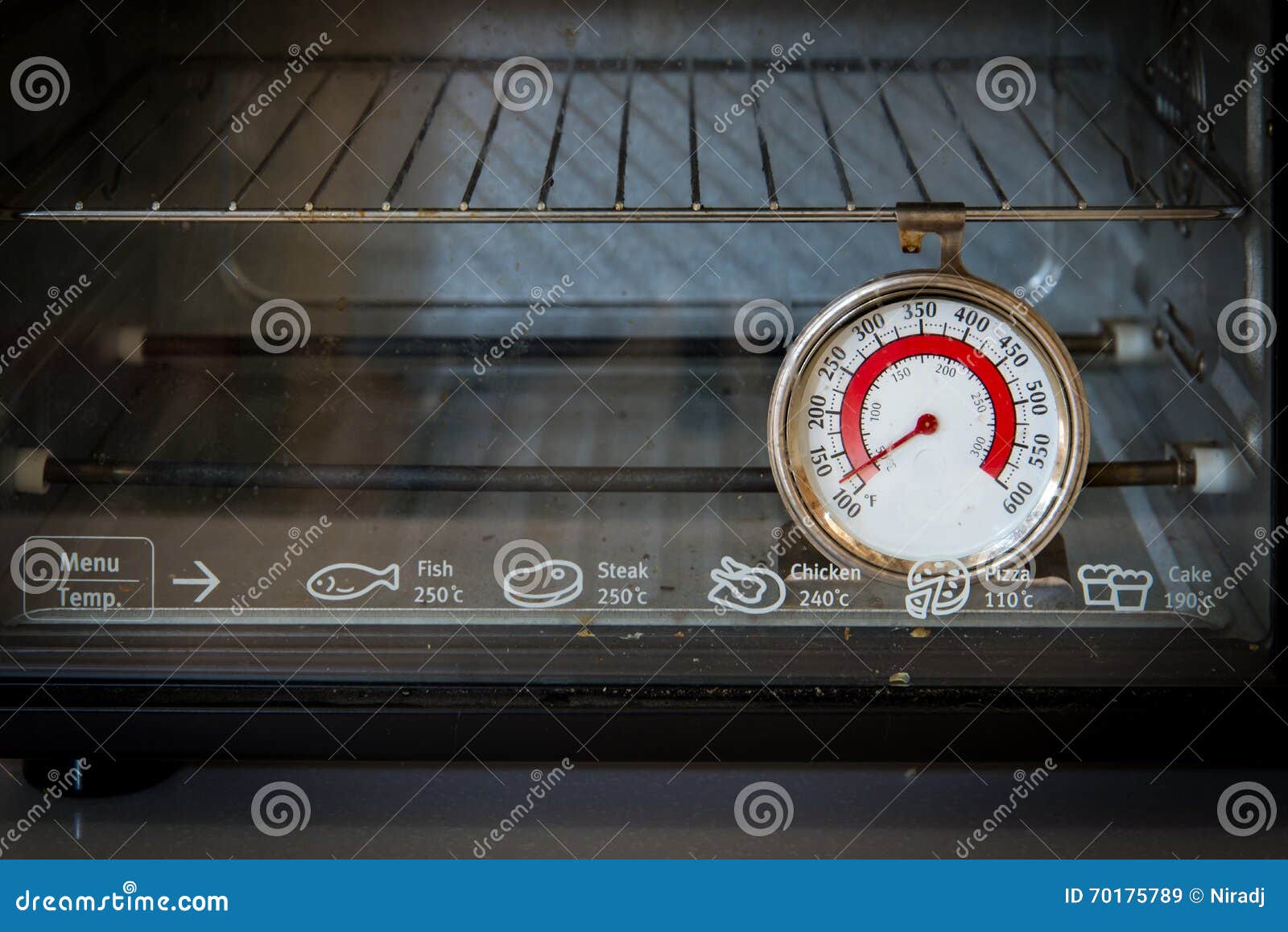 Old oven thermometer stock image. Image of meter, dirty - 70175789