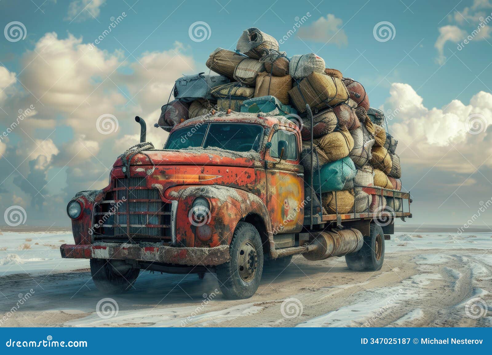 Overloaded Truck Royalty-Free Stock Image | CartoonDealer.com #4373086