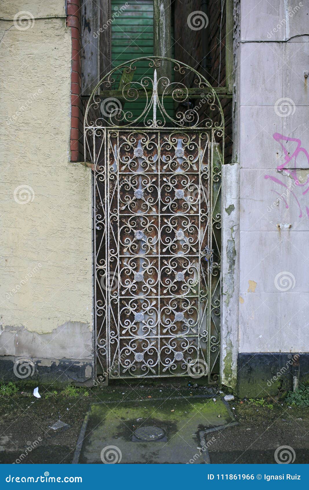 Old and oxide metal door stock photo. Image of cloistral - 111861966