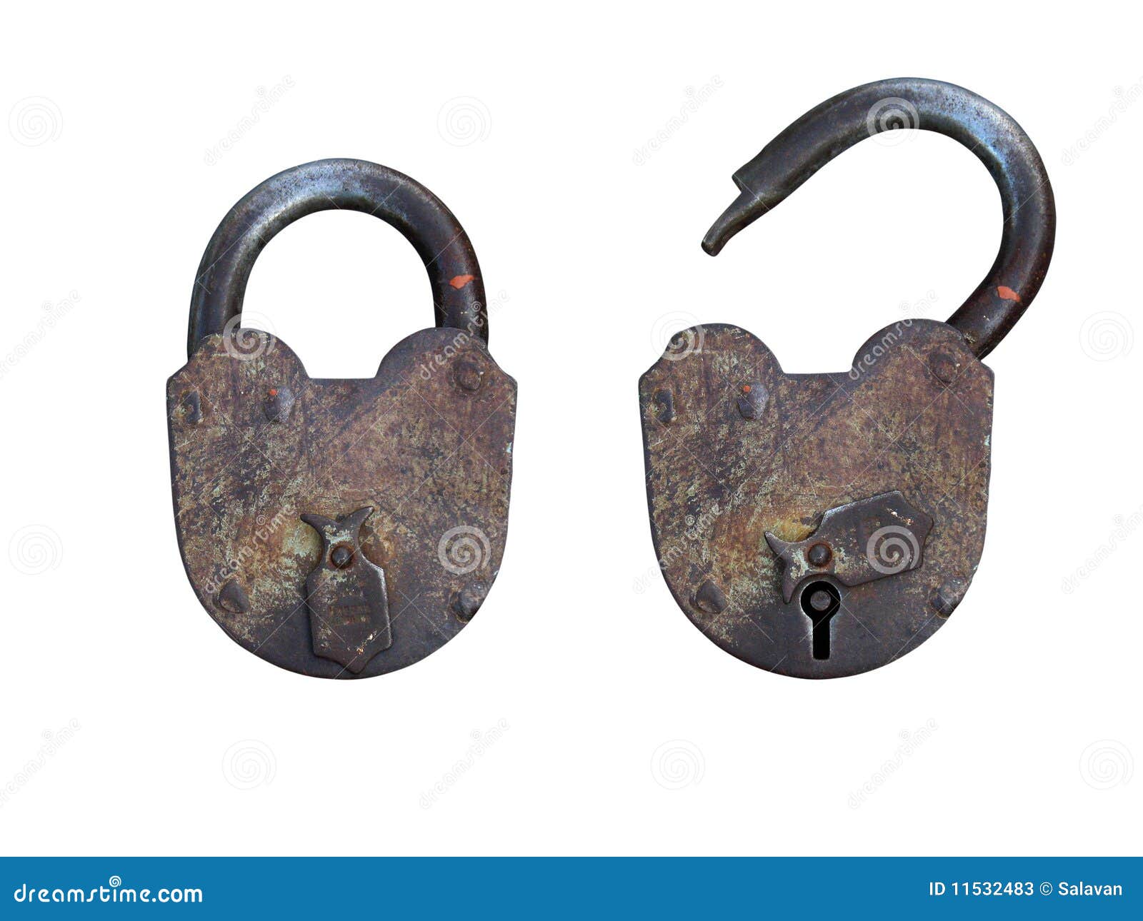 Old padlock stock image. Image of door, metallic, shabby - 11532483