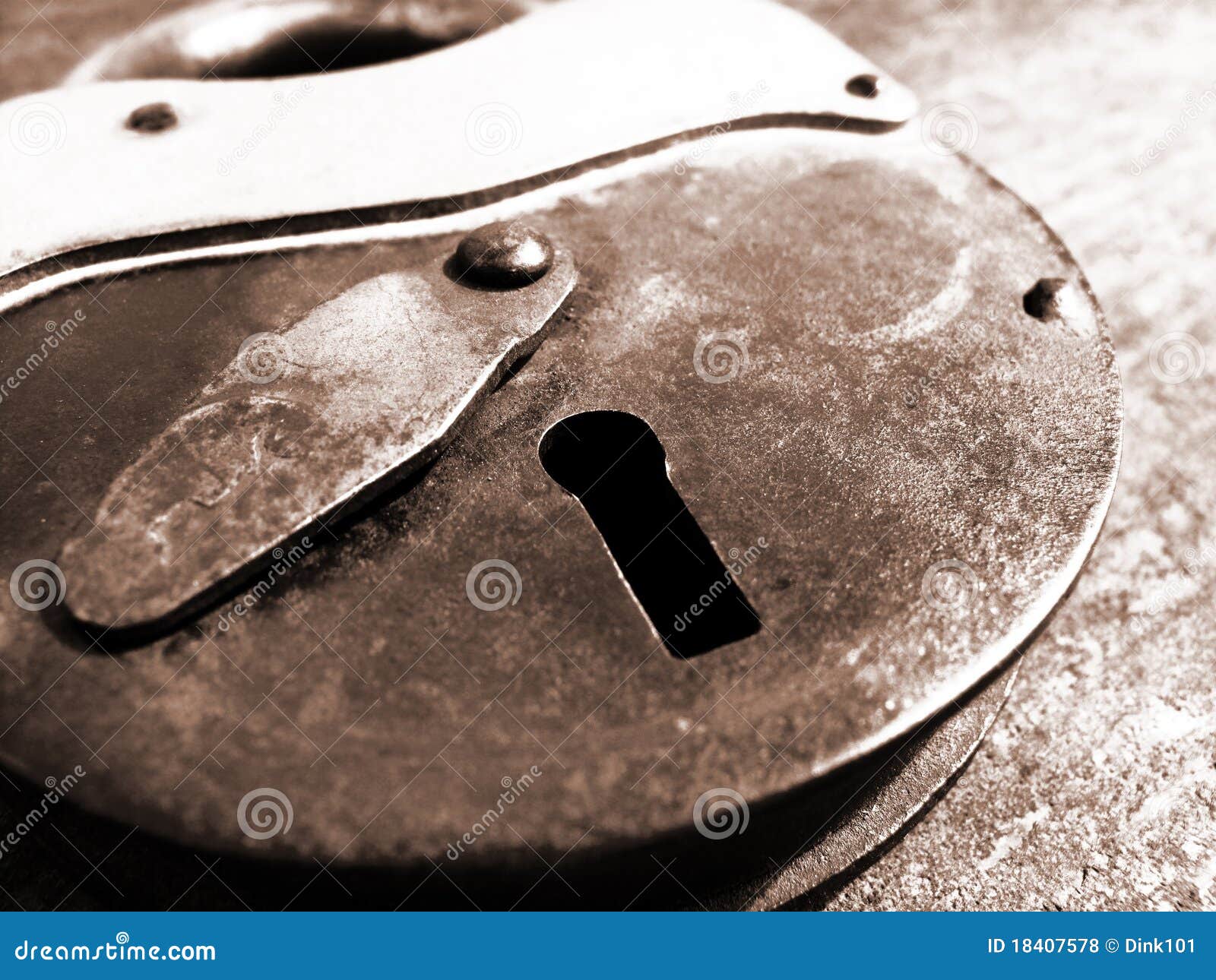 Old padlock stock photo. Image of object, close, protection - 18407578