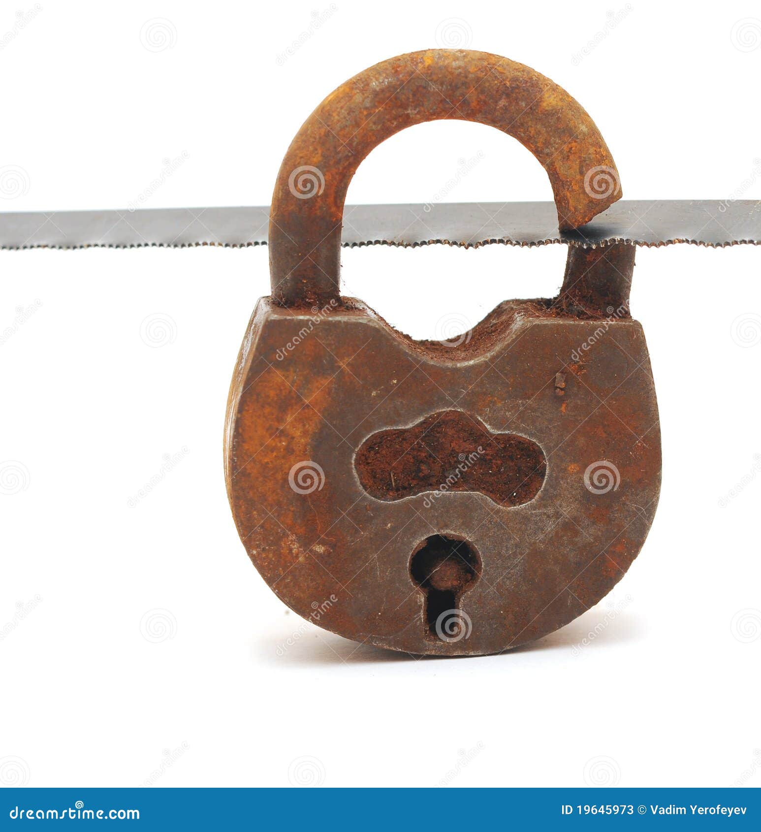 Old padlock stock image. Image of padlock, security, rusty - 19645973