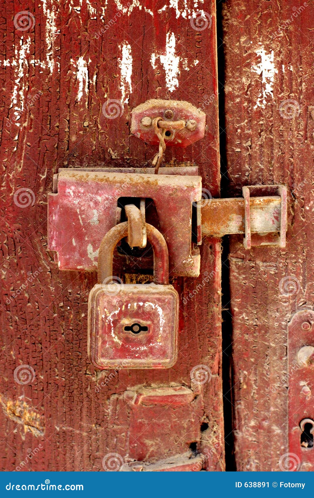 Old padlock stock image. Image of retro, rusting, paint - 638891