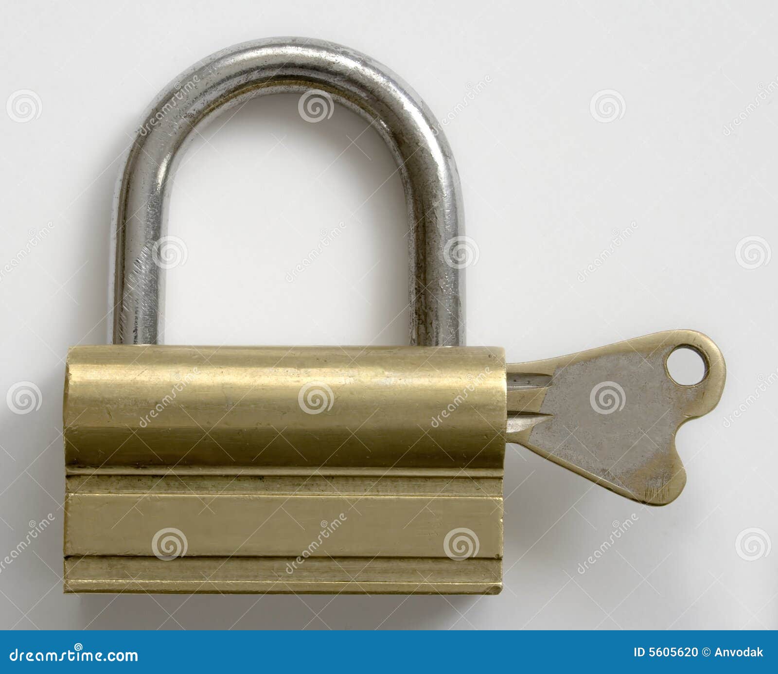 Old padlock with key stock photo. Image of antique, grunge - 5605620