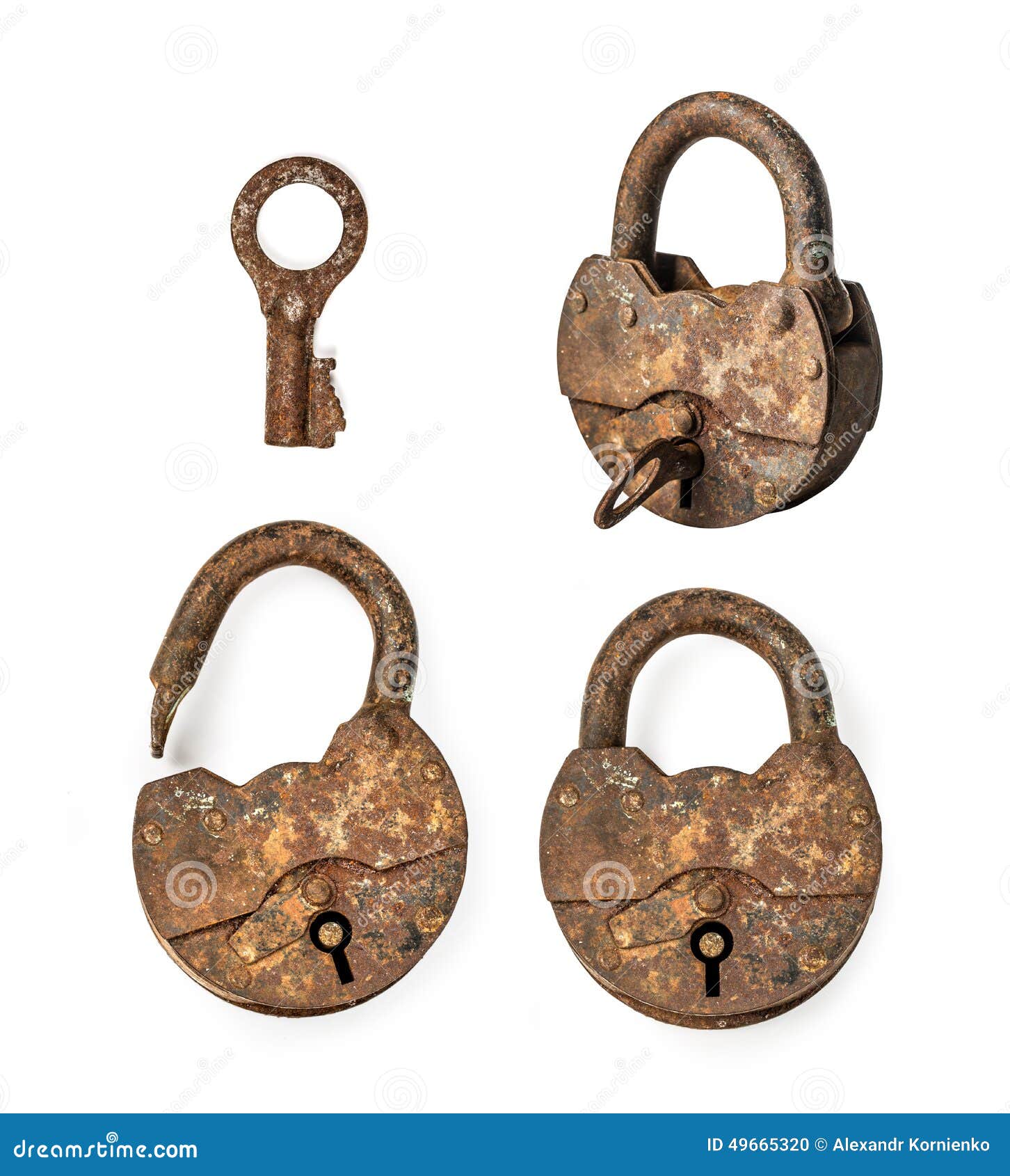 Old padlock stock photo. Image of item, aged, object - 49665320