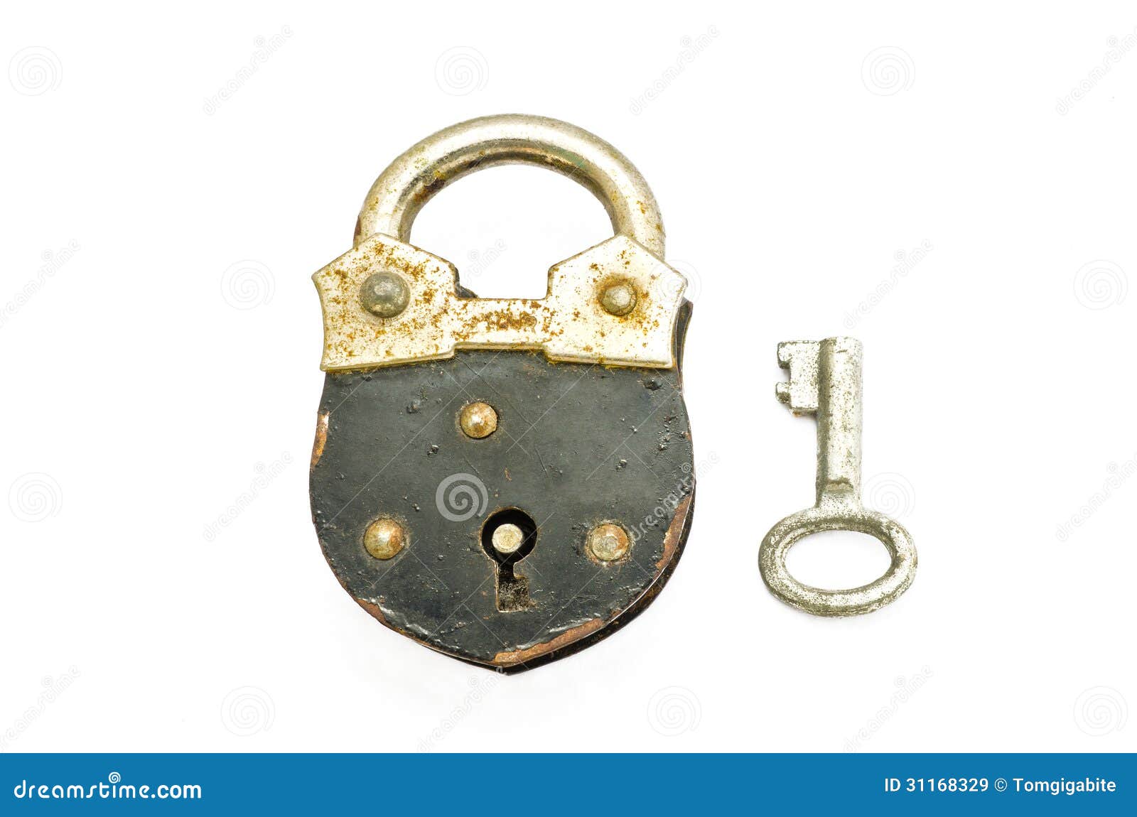 Old padlock and key stock image. Image of ancient, padlock - 31168329
