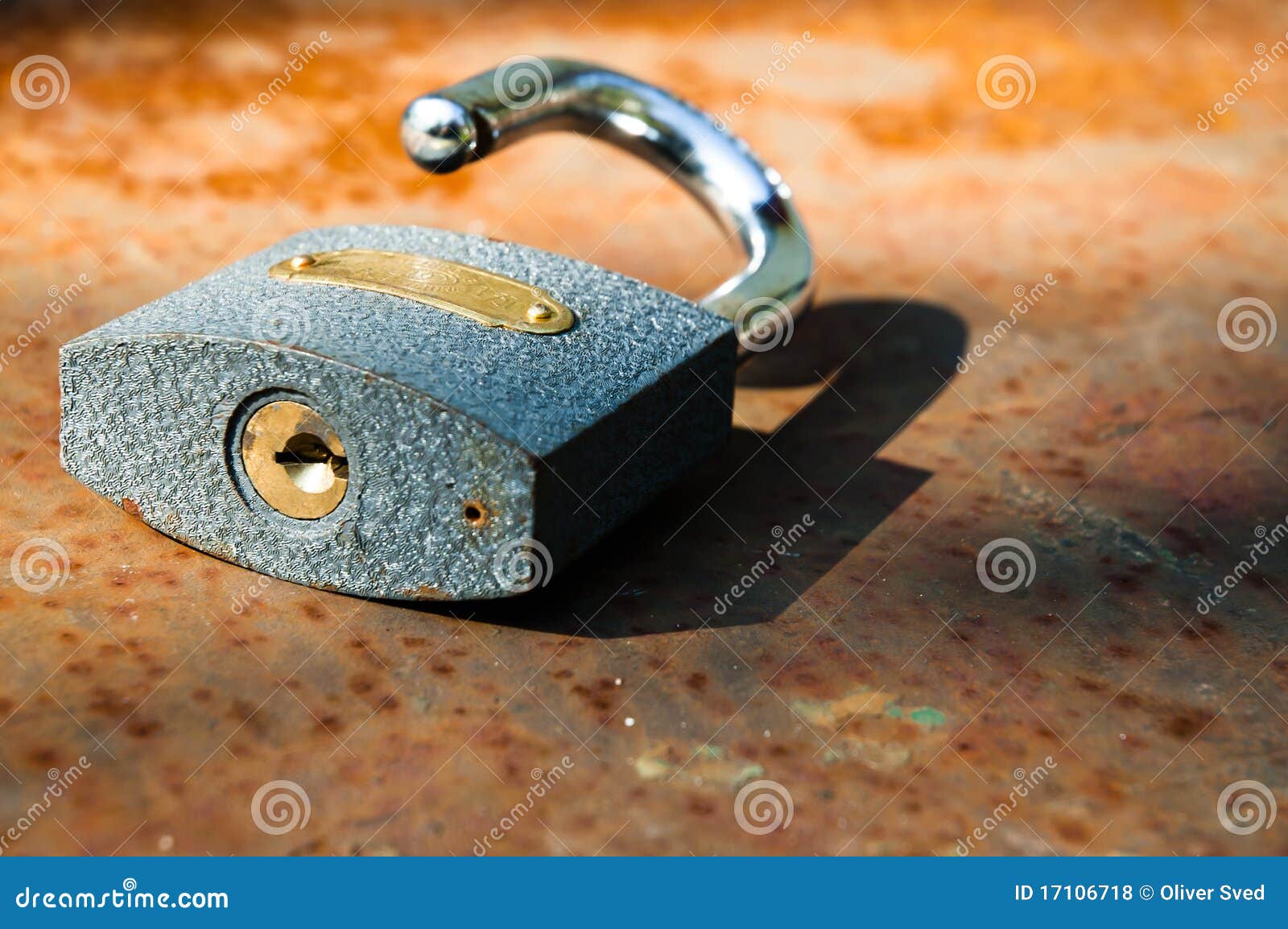 Old padlock on rust stock photo. Image of padlock, rusty - 17106718