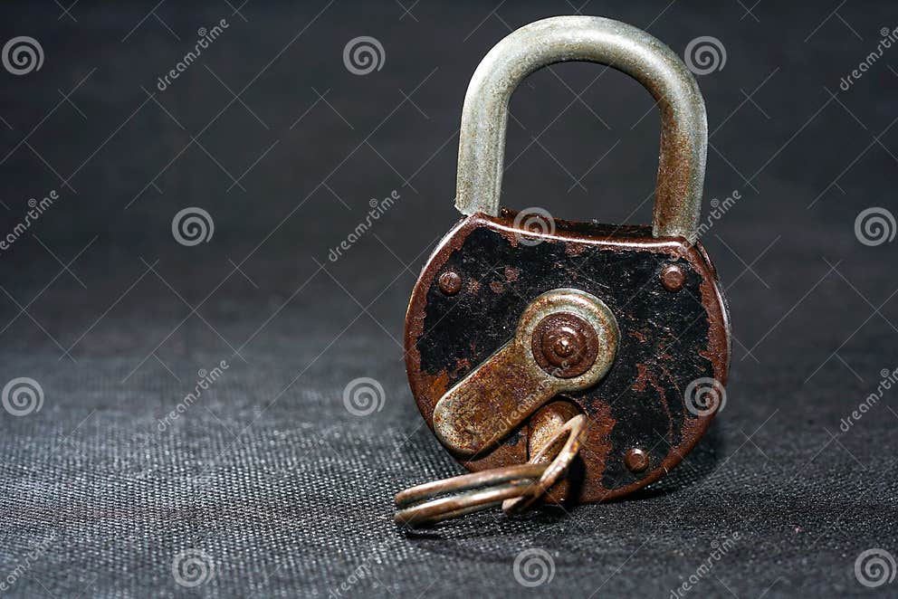 Old Padlock with Rust but Fully Functional Photographed in the Studio ...