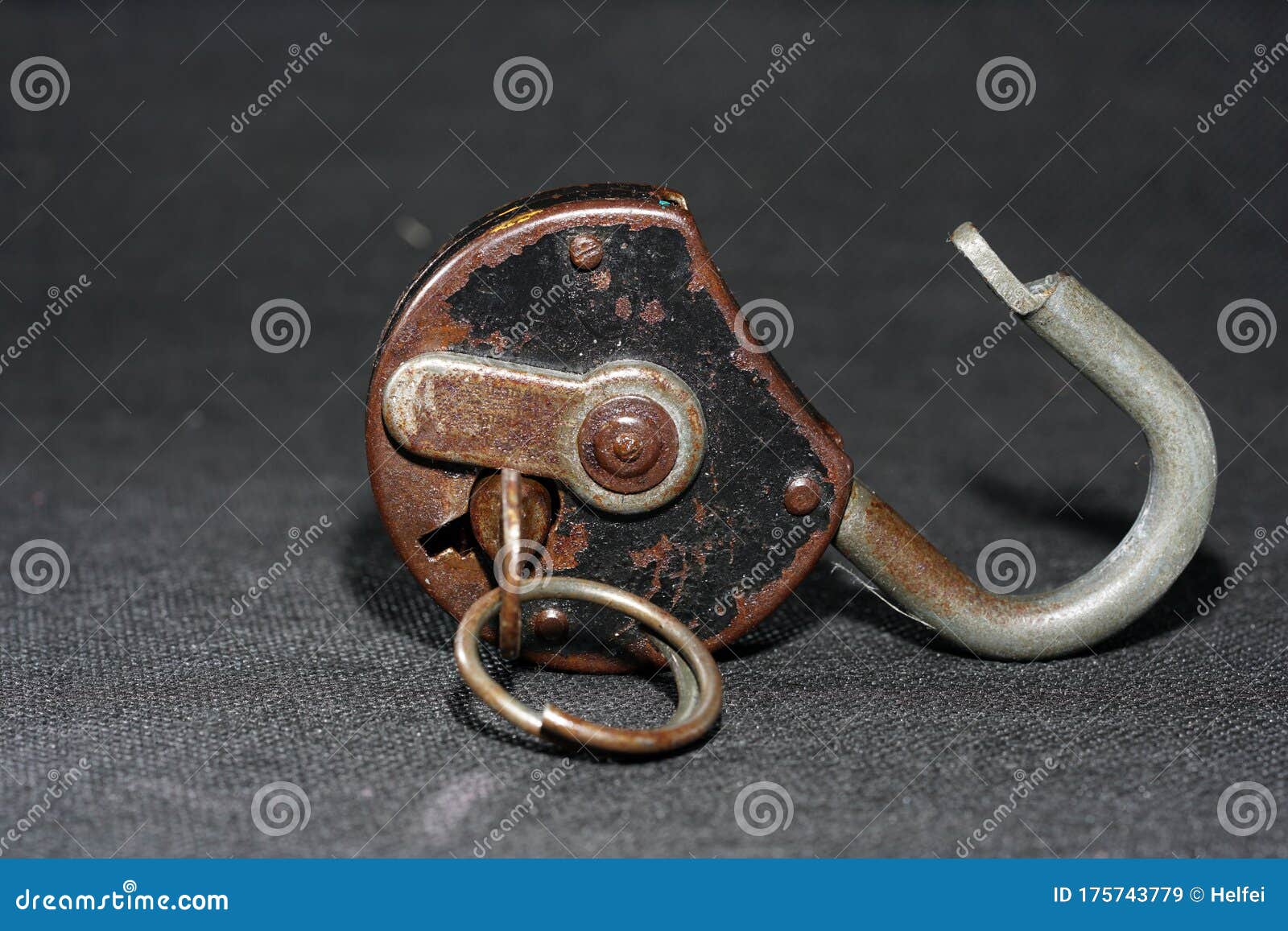 Old Padlock with Rust but Fully Functional Photographed in the Studio ...