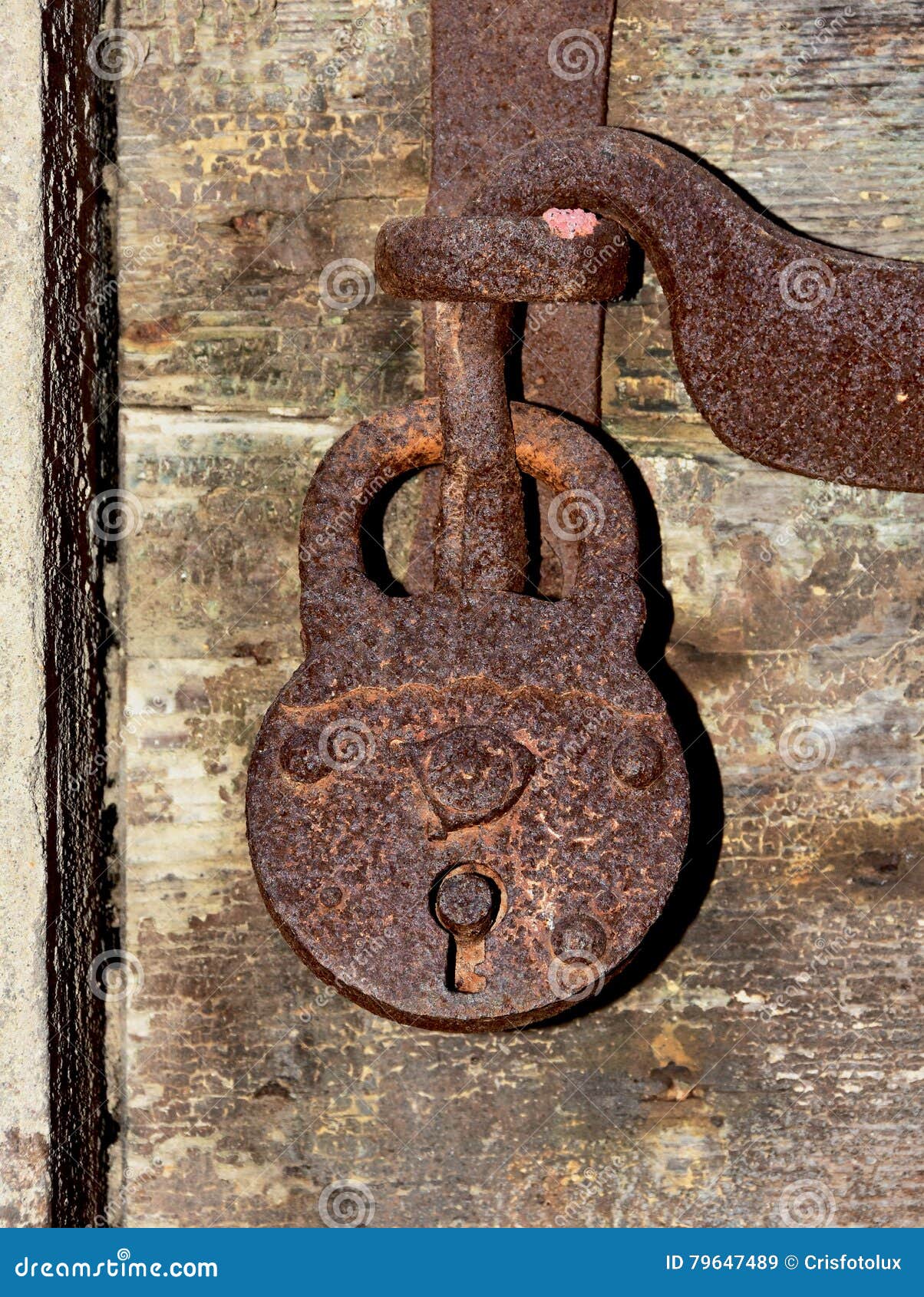 Old padlock with rust stock image. Image of worn, ancient - 79647489
