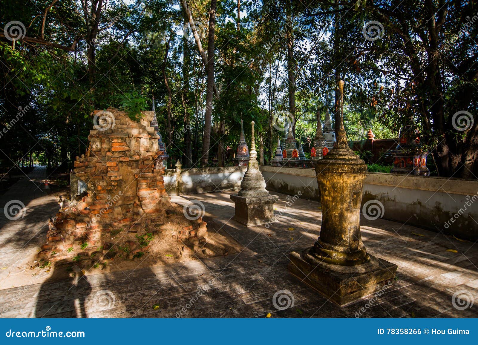Old pagoda at Pamok temple stock photo. Image of exterior - 78358266