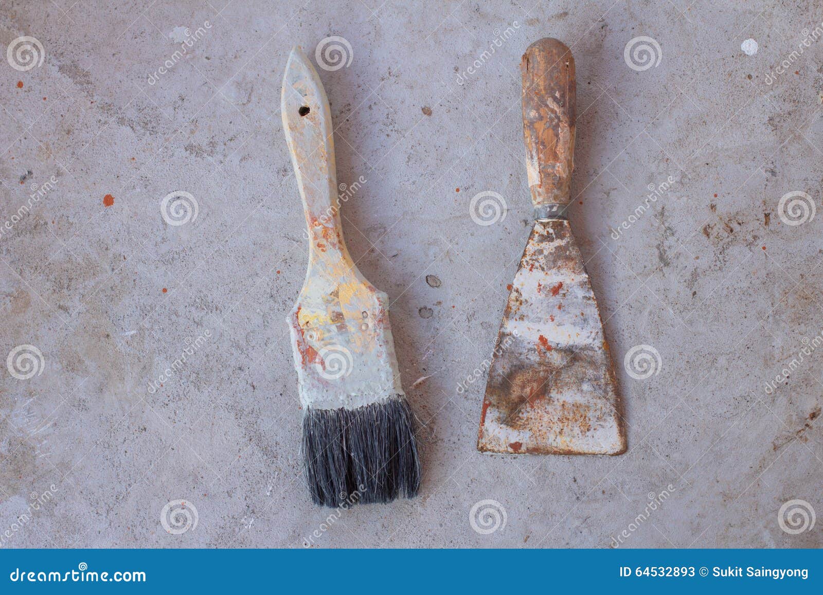 Old paint brush stock image. Image of board, vintage - 64532893