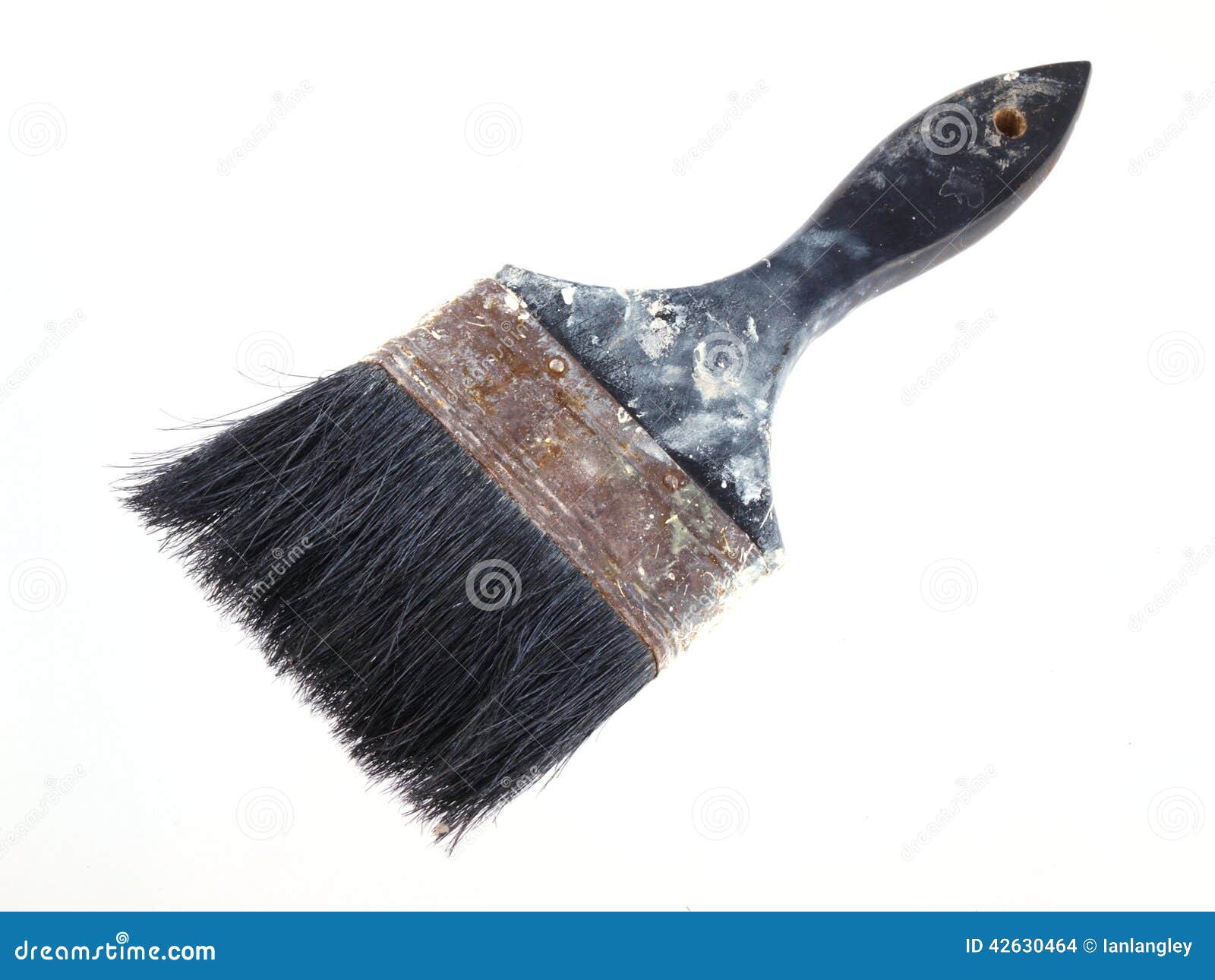 Old Paint Brush On A White Background. Stock Photo - Image: 42630464