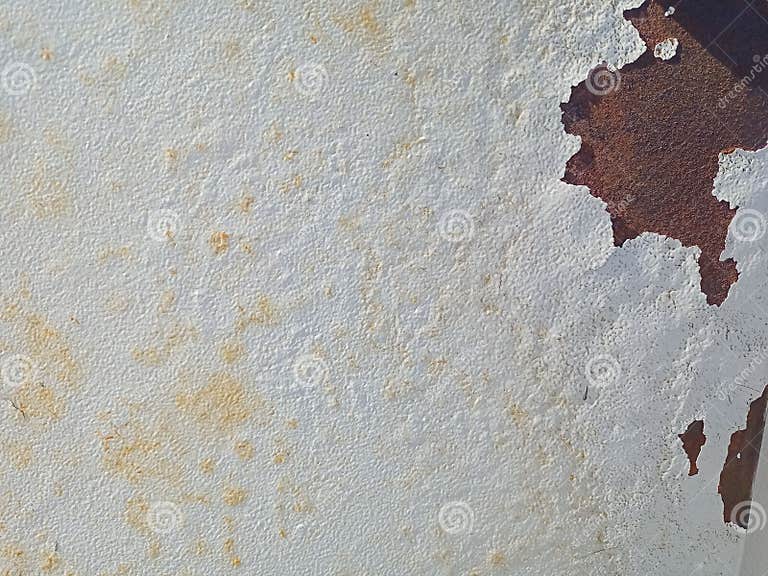 Old Paint is Cracking. Rust Appeared from Under the Paint Stock Image ...