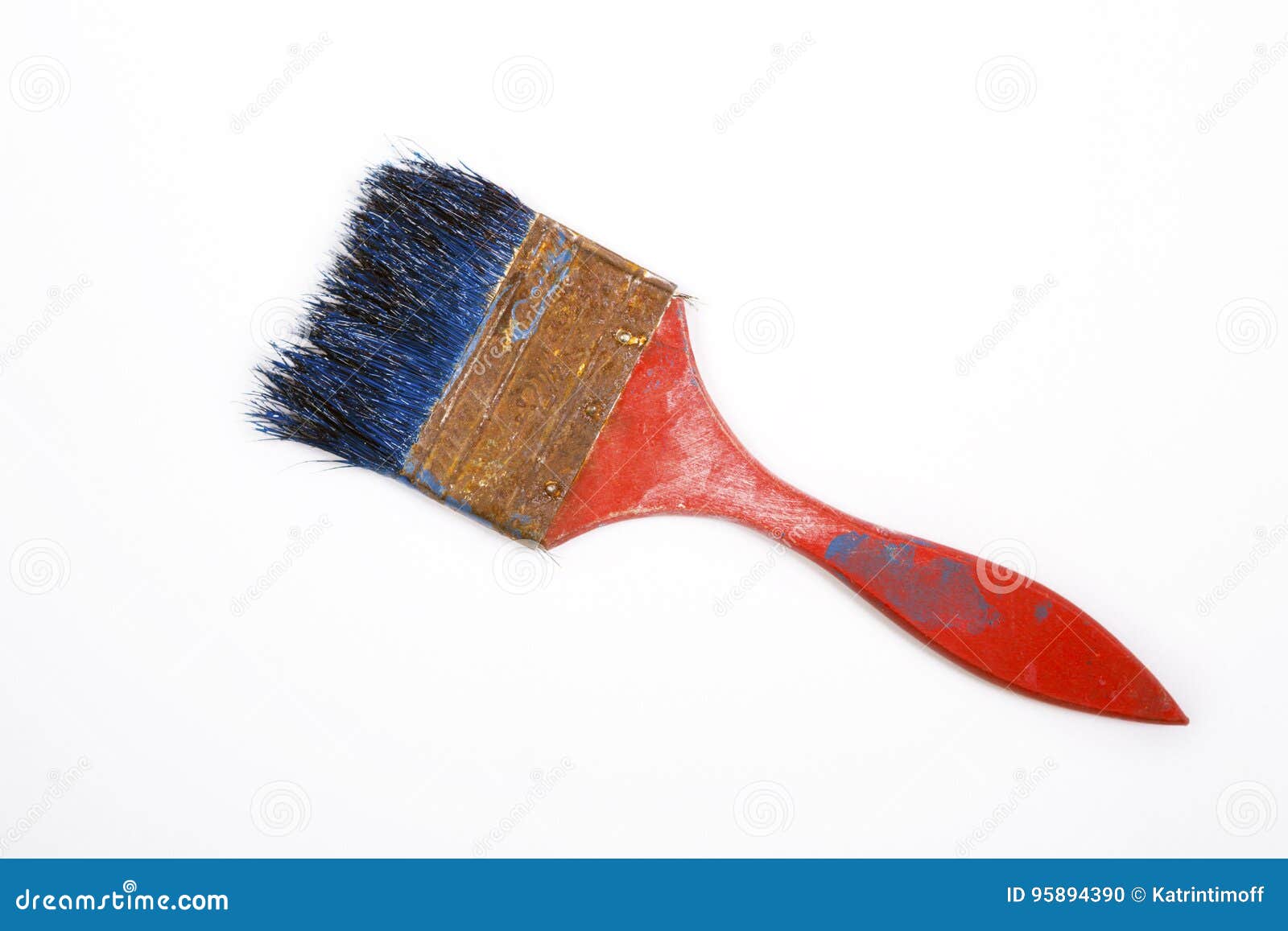 Old Paintbrush Isolated on White Stock Photo - Image of tool ...