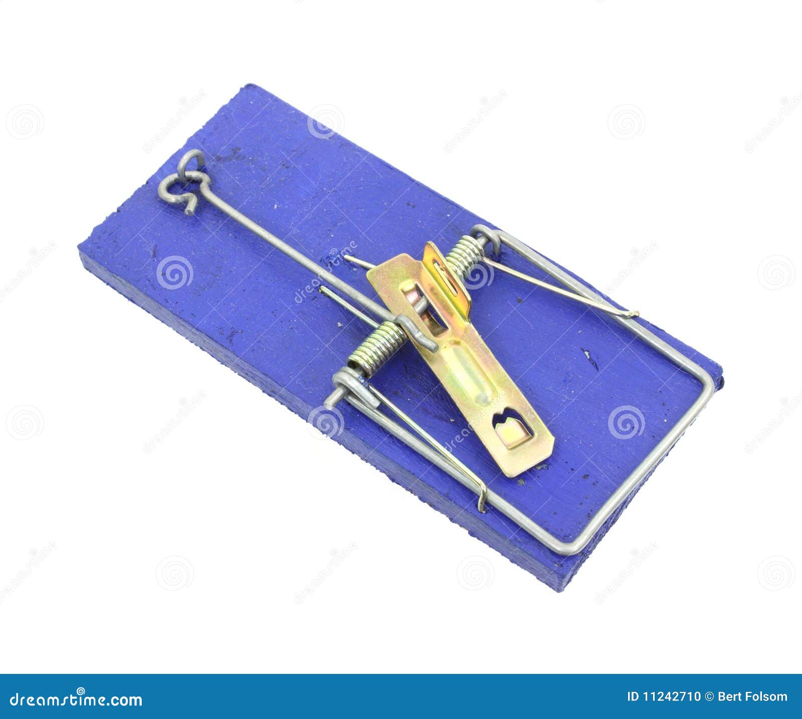 Old Painted Blue Mouse Trap Stock Photo - Image of spring, wood: 11242710