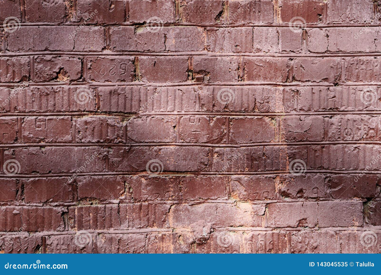 Old Painted Brick Wall Background. Brick Wall Texture Stock Image ...