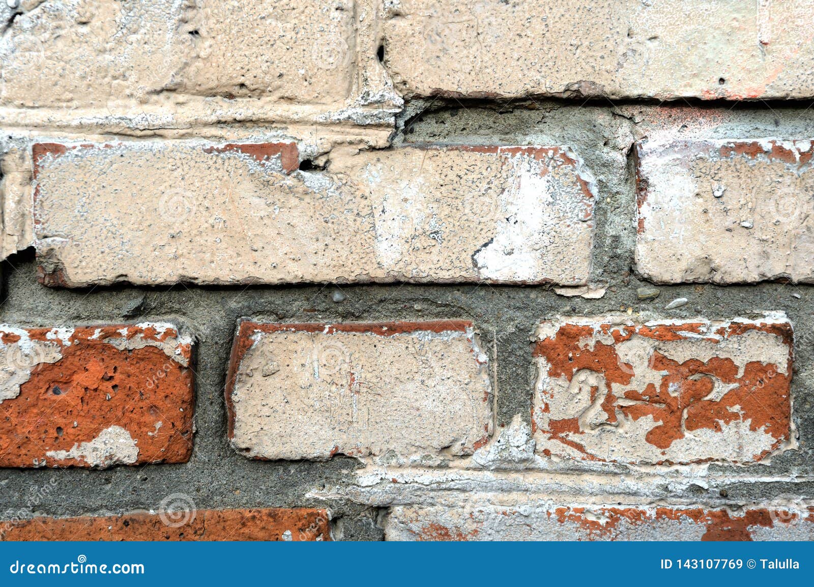 Old Painted Brick Wall Background. Brick Wall Texture Stock Image ...