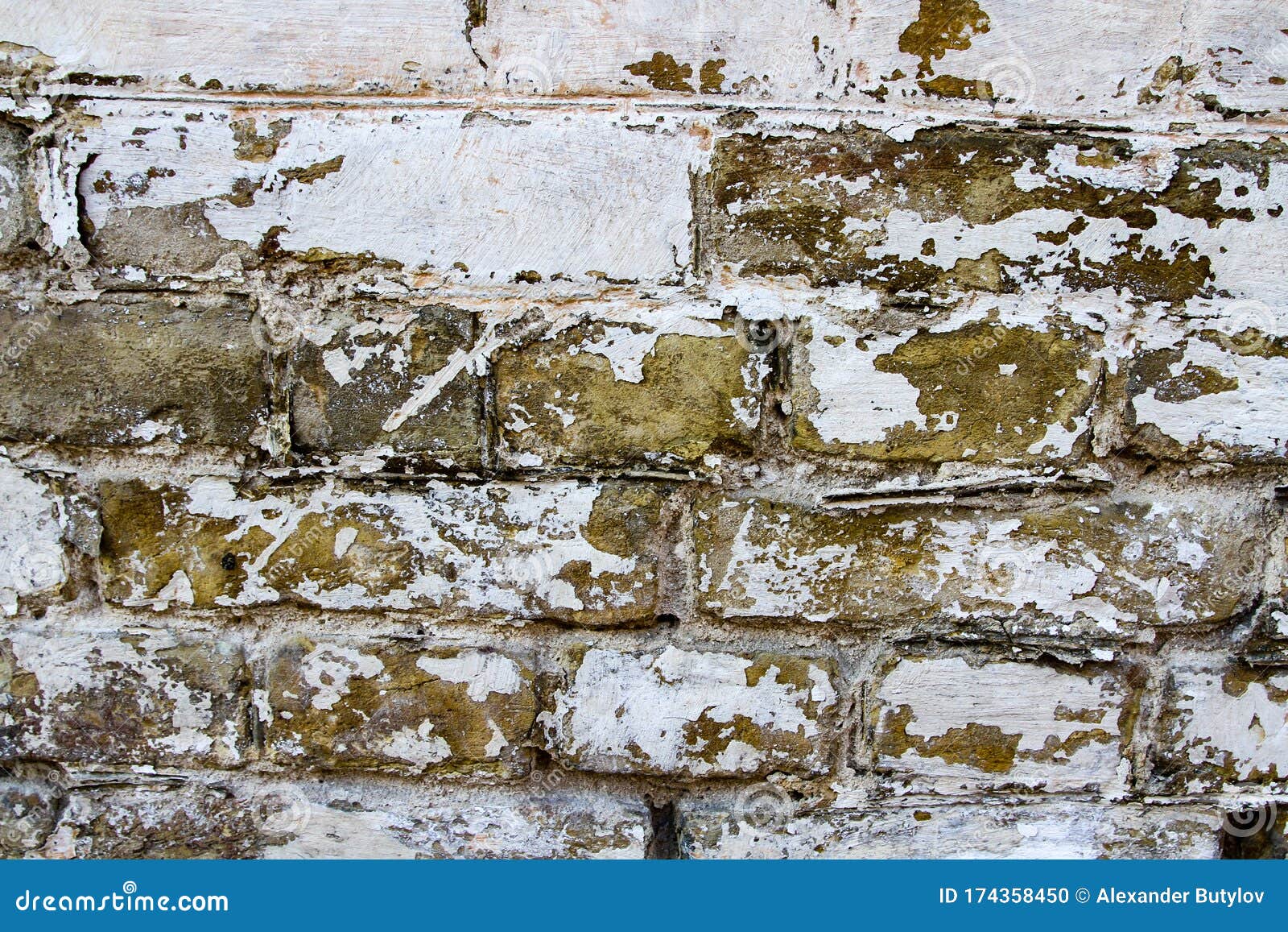 An Old Painted Brick Wall. Background Stock Photo - Image of dark, wall ...