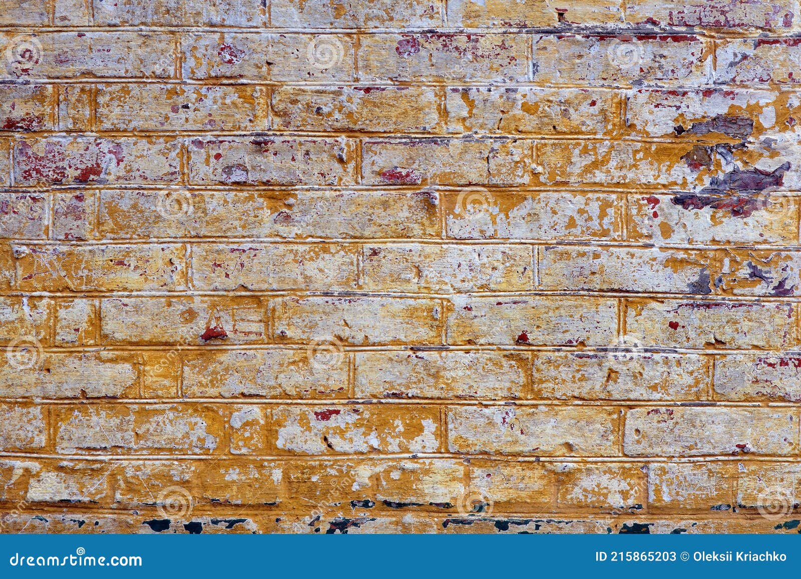 Old Painted Brick Wall Texture Stock Image - Image of cement, material ...
