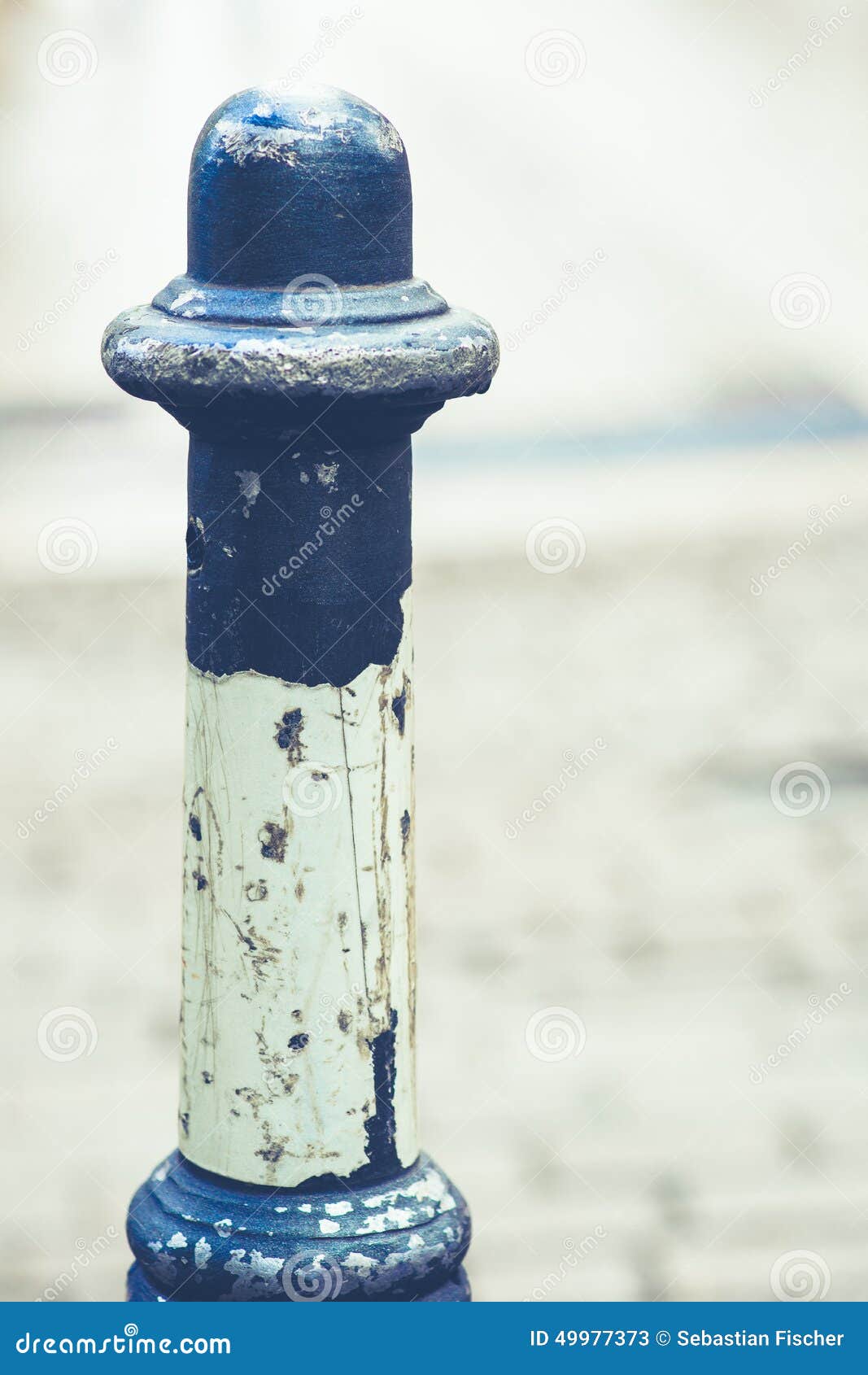 Old painted metal post stock image. Image of outside - 49977373