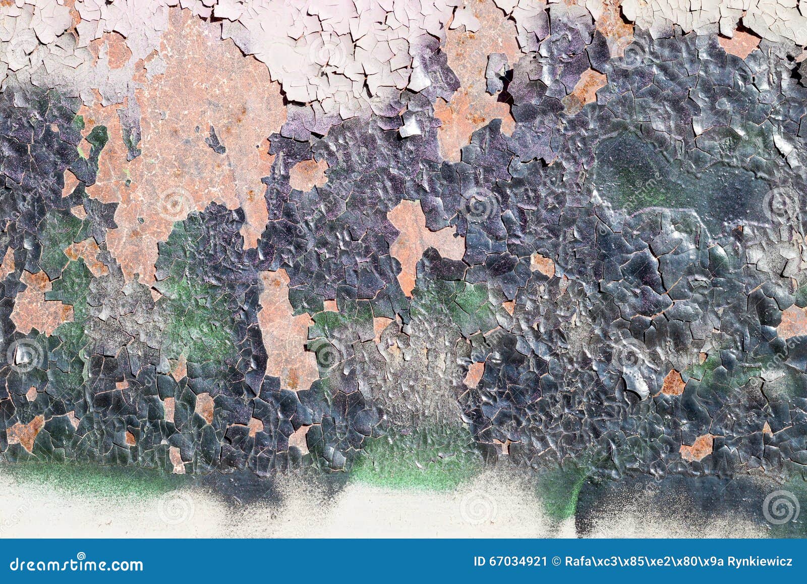 Old Painted Metal Texture with Traces of Rust. Stock Image - Image of ...