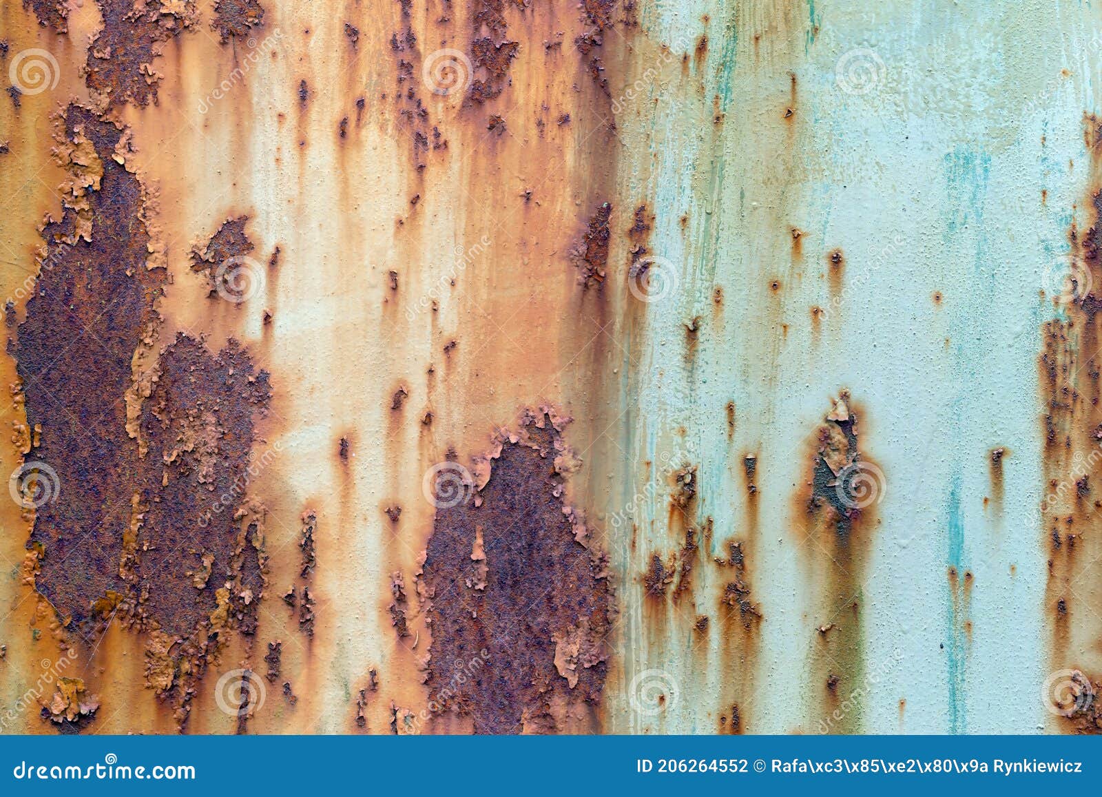 Old Painted Metal Texture with Traces of Rust Stock Photo - Image of ...
