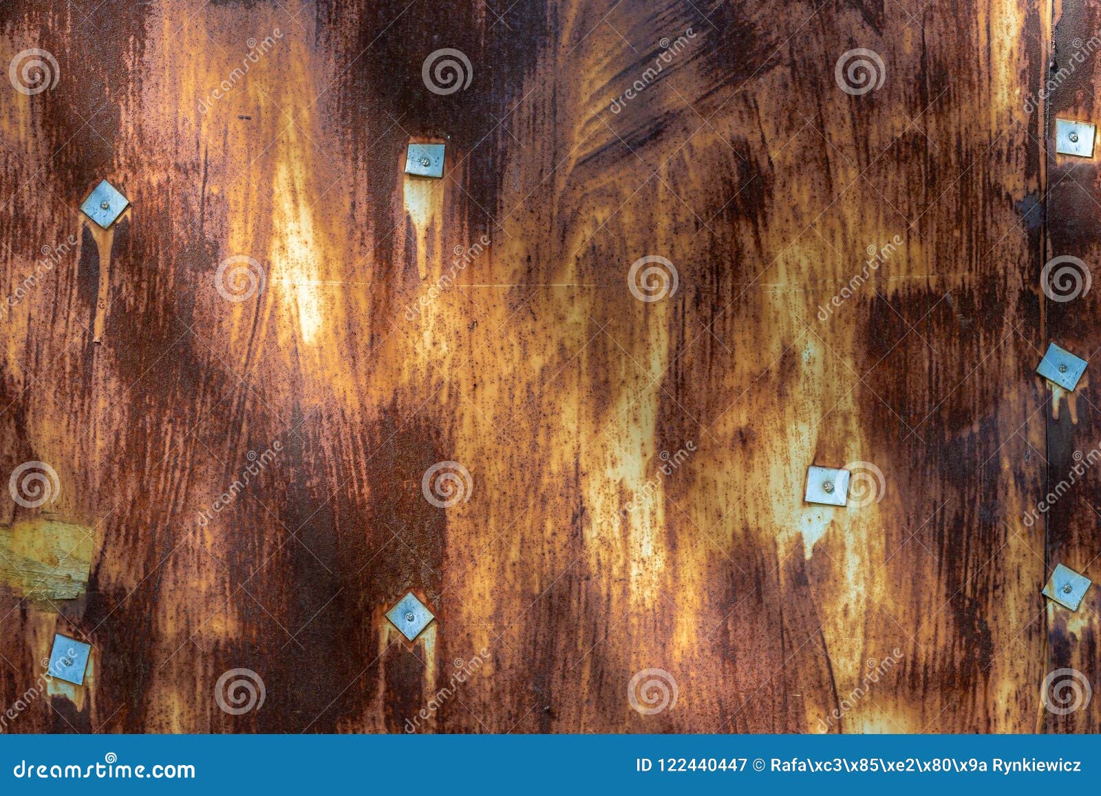 Old Painted Metal Texture with Traces of Rust Stock Image - Image of ...