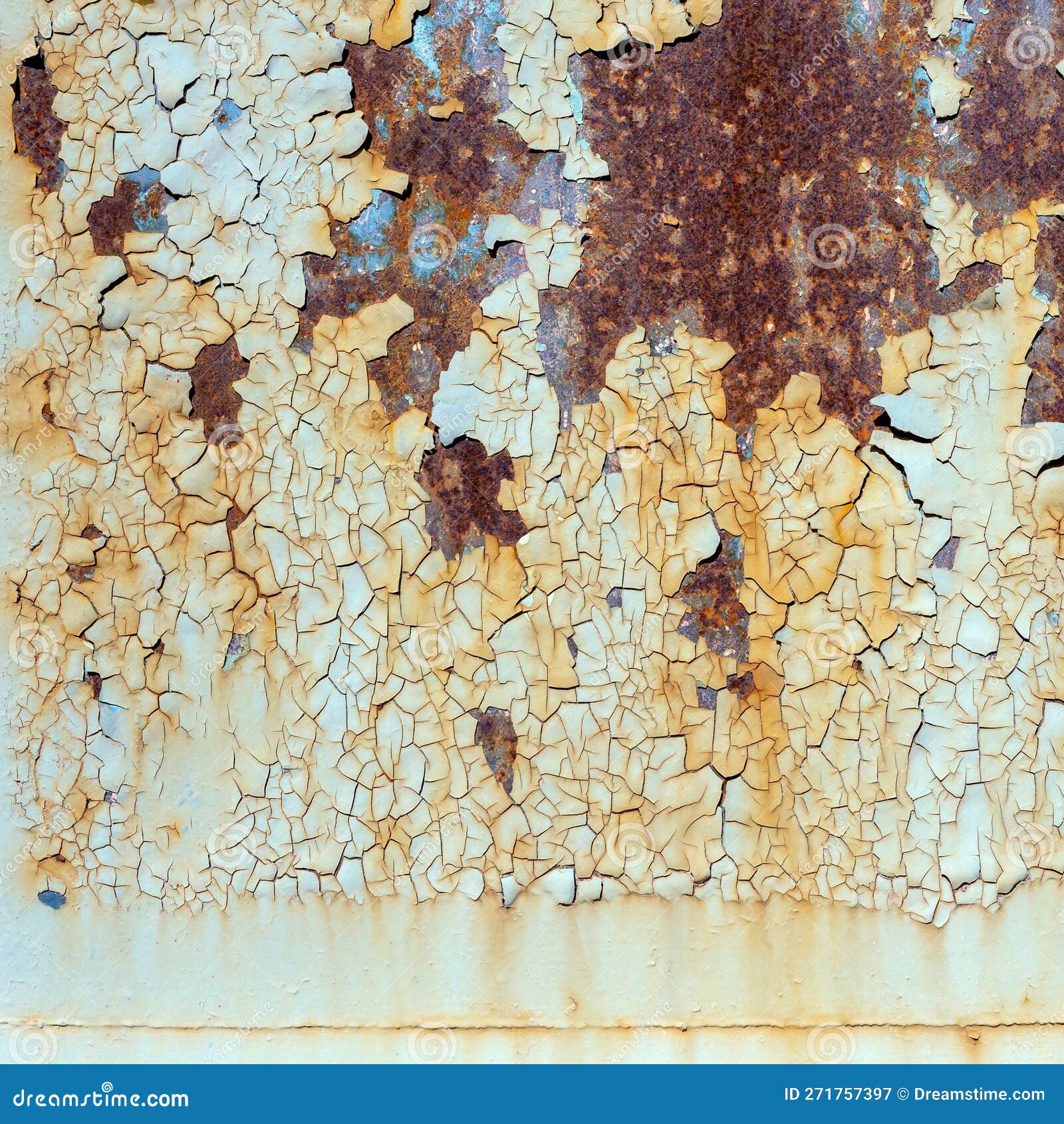 Old Painted Metal Texture with Traces of Rust Stock Image - Image of ...