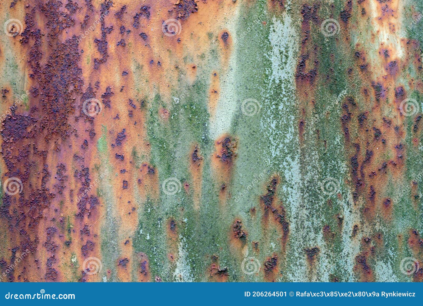 Old Painted Metal Texture with Traces of Rust Stock Image - Image of ...