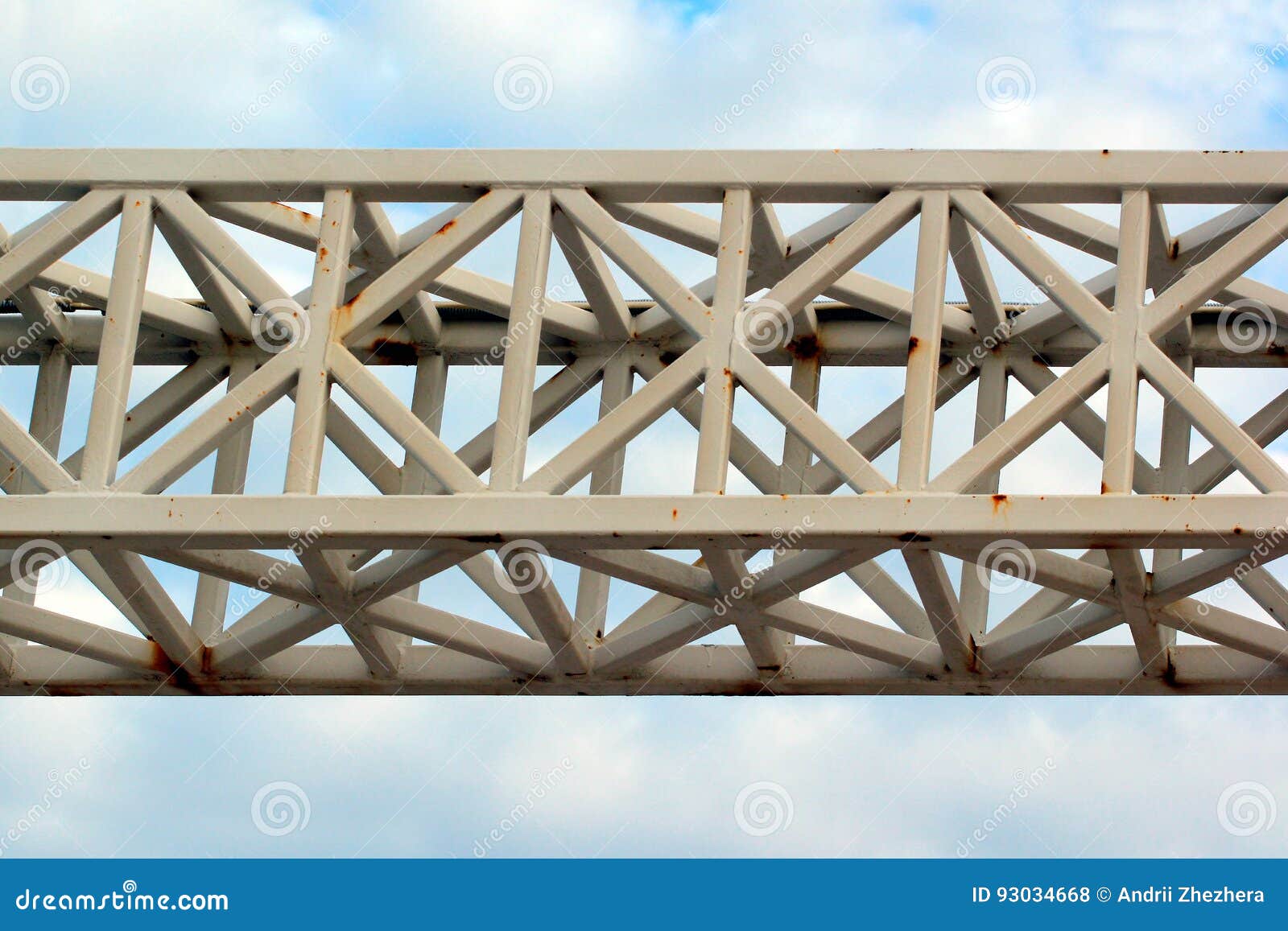 Painted Truss Space Frame Made From Welded Metal Steel Rectangular Box ...