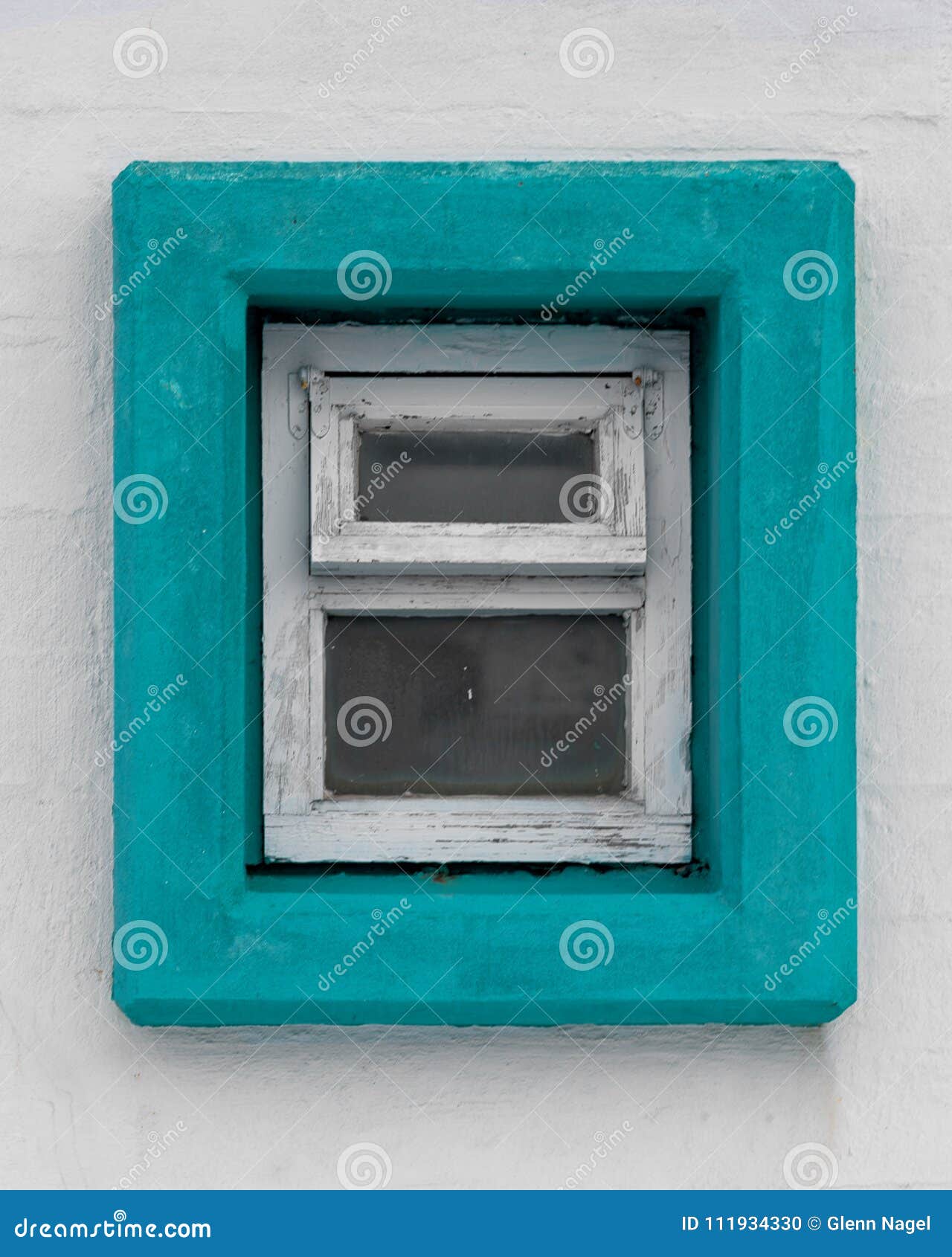 Turquoise framed window stock photo. Image of surrounded - 111934330