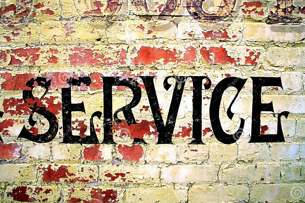 Old painted sign stock image. Image of business, cracked - 1370151