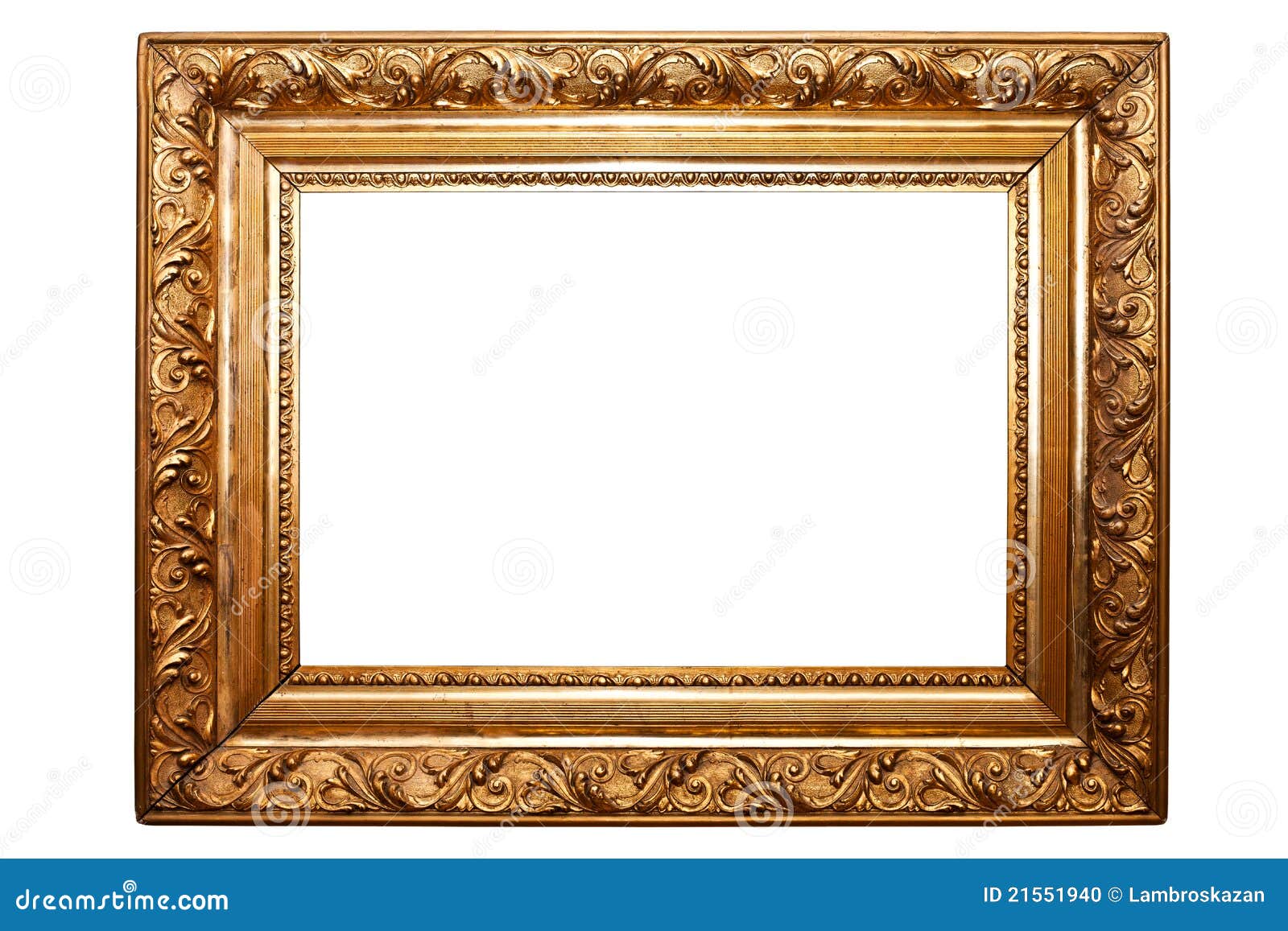 Old Painting Frame, Isolated on White (No#2) Stock Photo - Image of ...