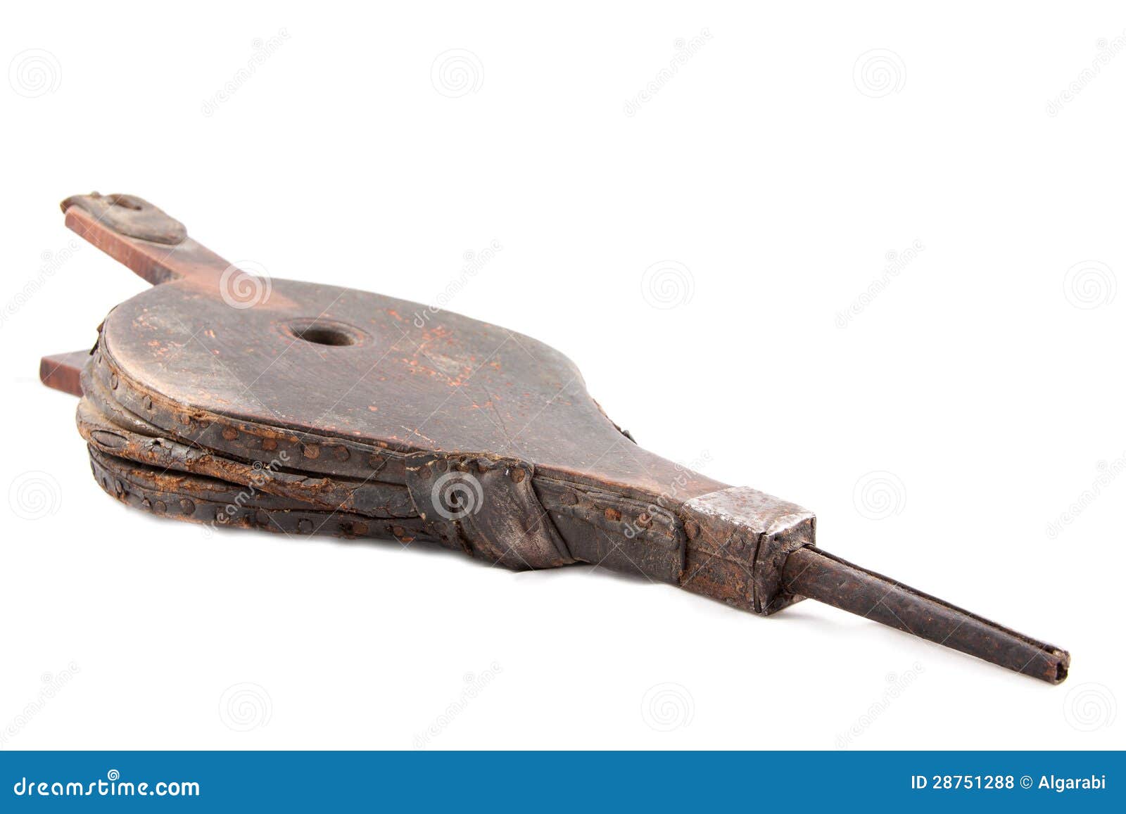 Old Pair of Bellows Isolated Stock Photo - Image of nozzle, blow: 28751288