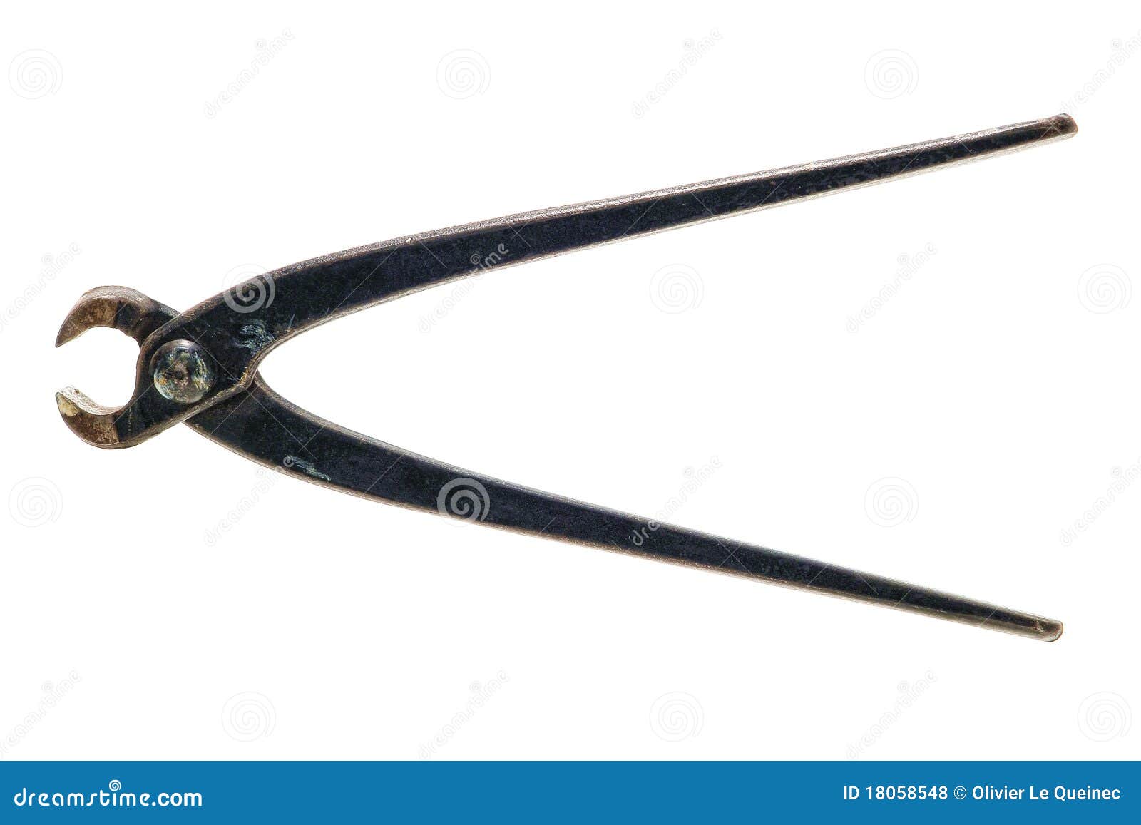 Old Pair of Pincer Cutting Pliers Isolated Stock Photo - Image of ...