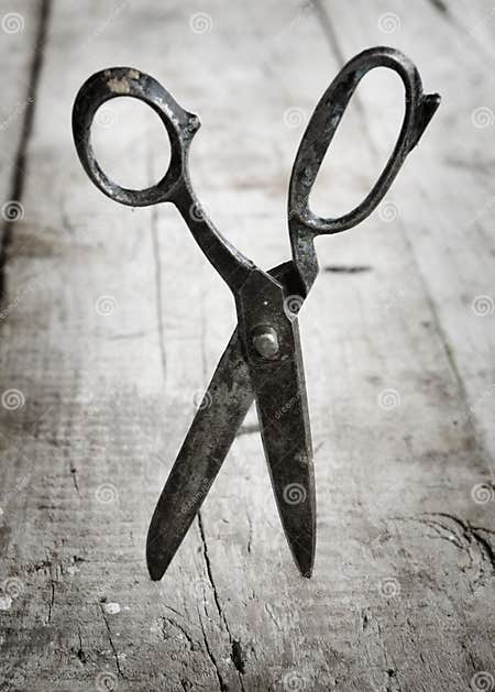 Old pair of scissors stock image. Image of scissors, antique - 16433749