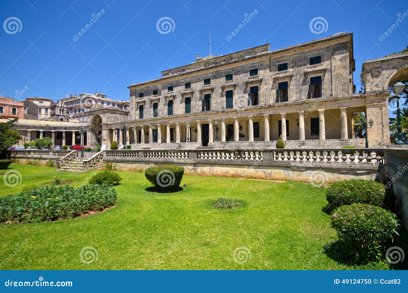 Old Palace in Corfu Town, Greece Stock Photo - Image of greece, island ...