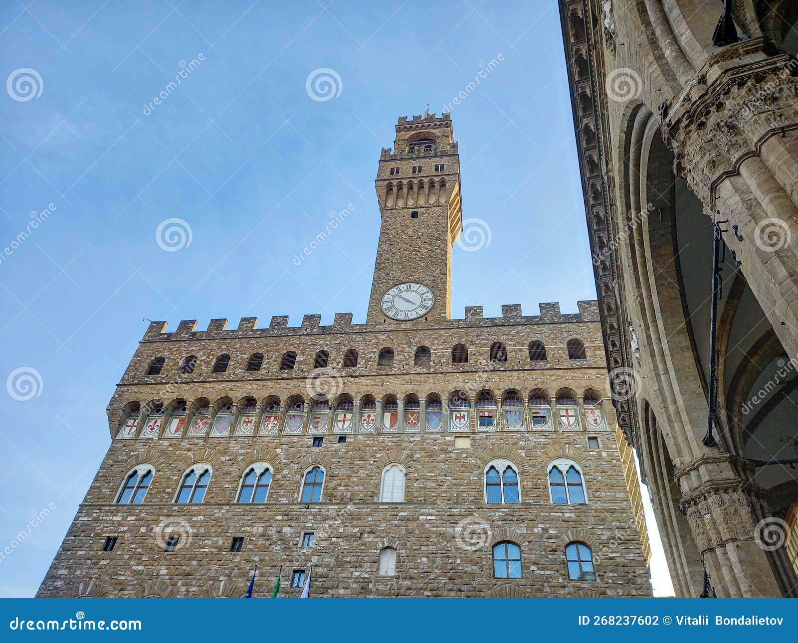 The Old Palace (Palazzo Vecchio) in Florence Stock Photo - Image of ...