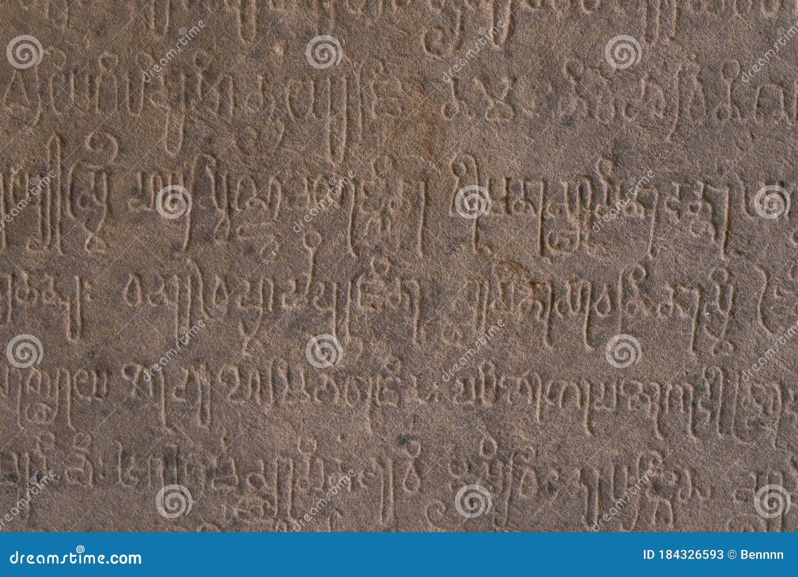 Old Pallava Script in Sanskrit Language Found in Thailand Stock Image ...