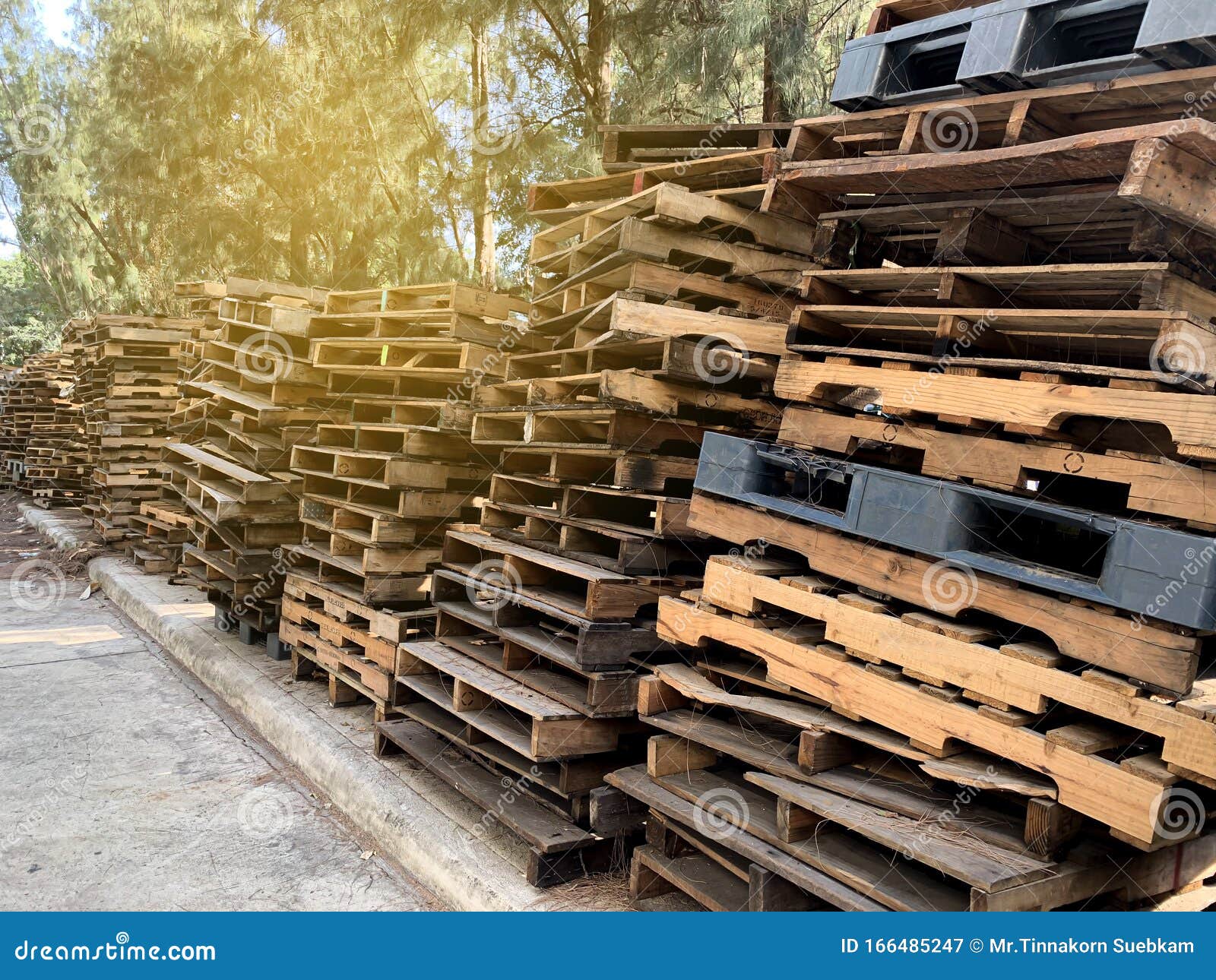 Old Pallet Wood Neat Stack Background or Wallpaper Stock Image - Image ...