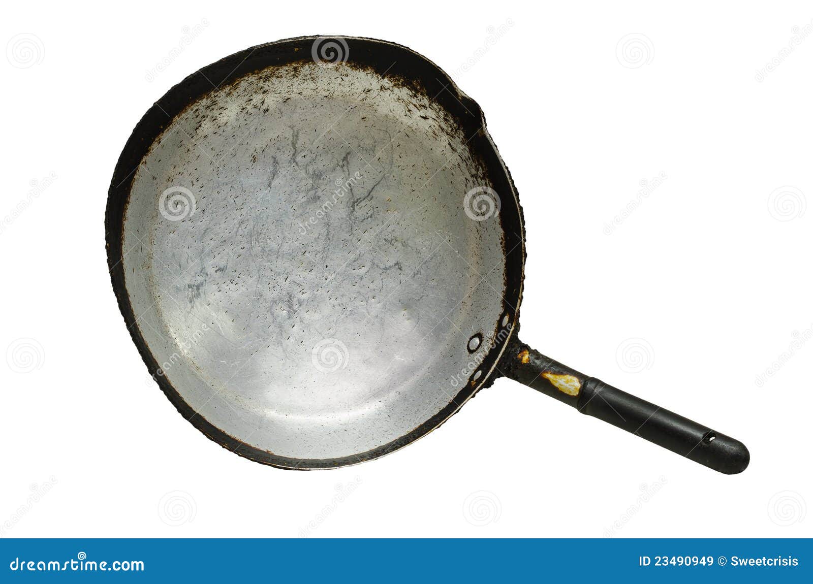 Old pan isolated stock image. Image of circle, empty - 23490949