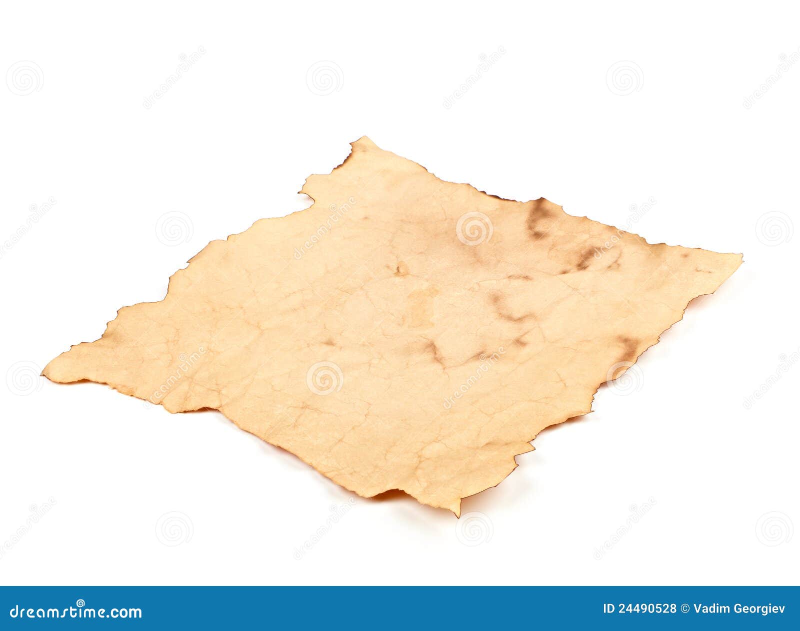 Old paper stock photo. Image of material, damaged, burnt - 24490528