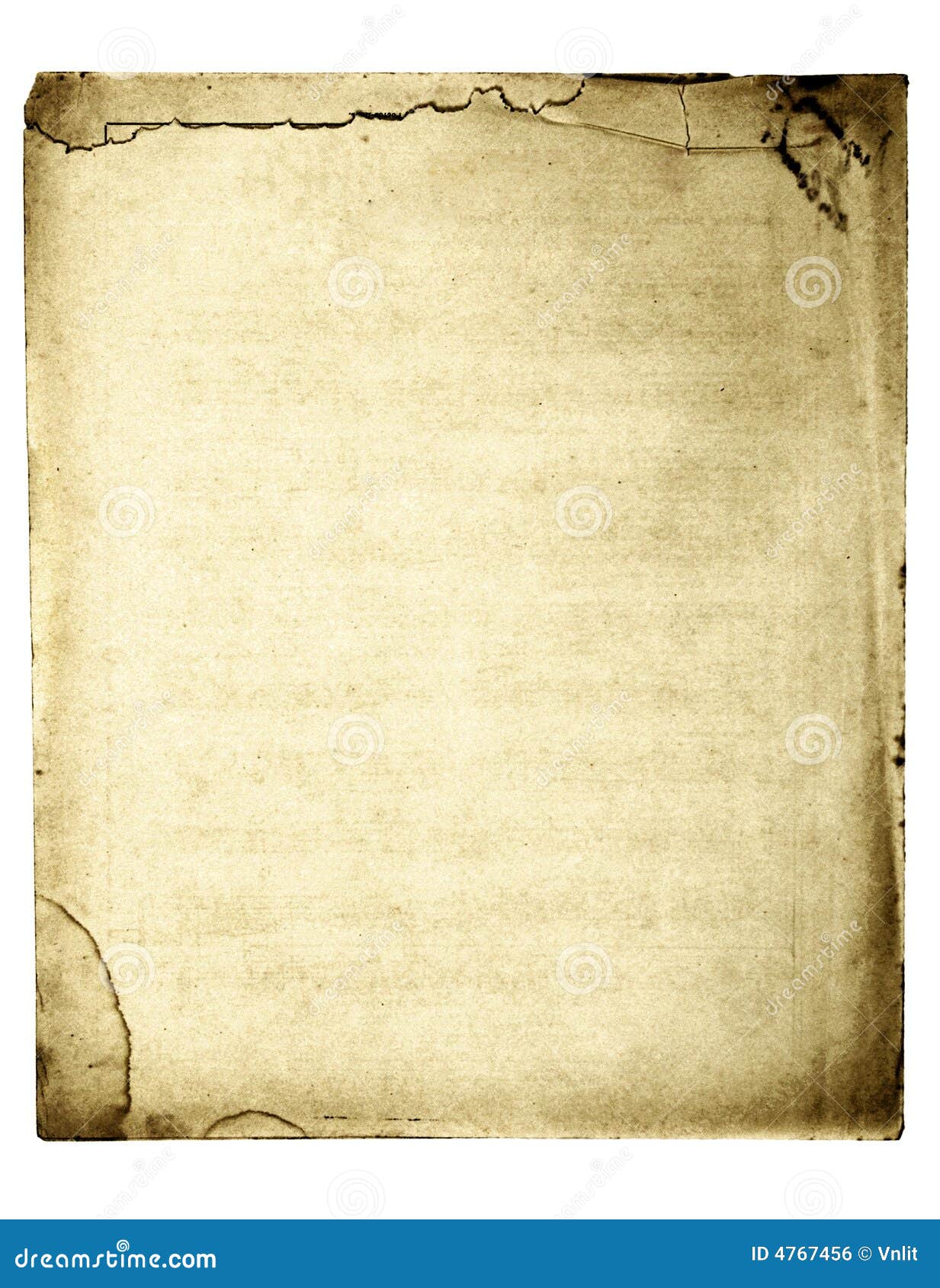 Old paper stock photo. Image of isolated, record, dirty - 4767456