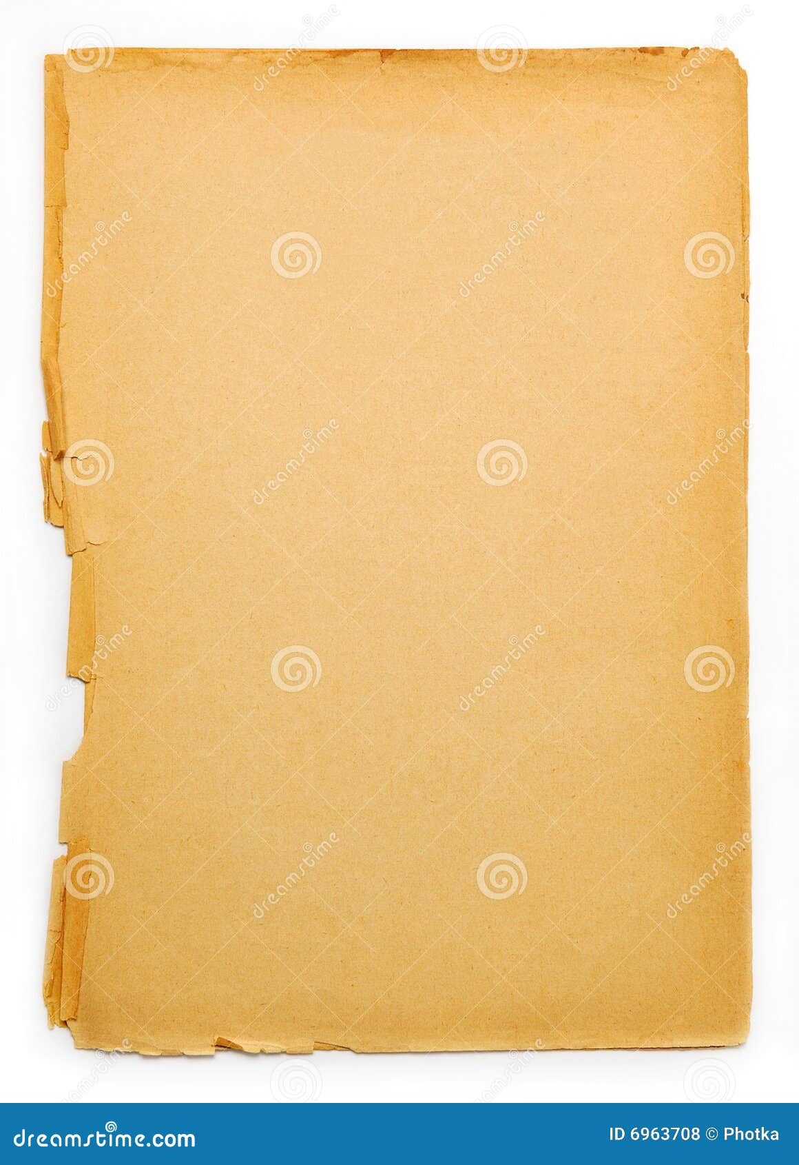 Old paper stock photo. Image of vintage, aged, frame, torn - 6963708