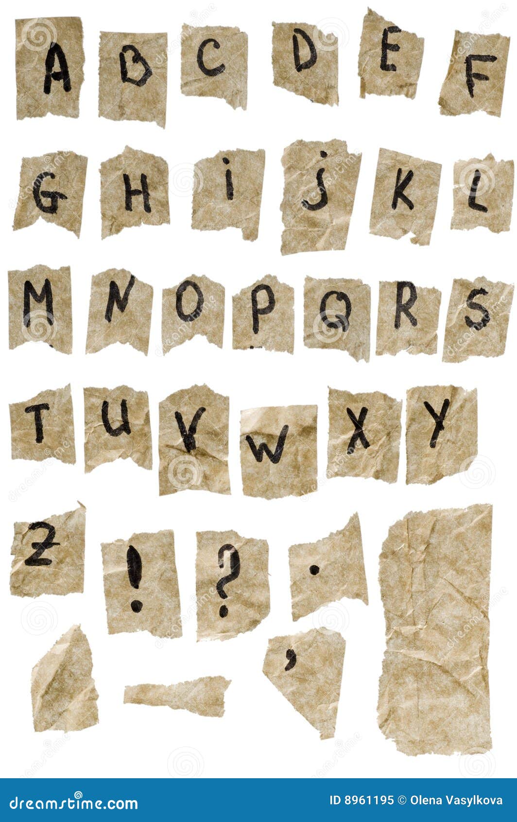 Old paper Alphabet stock image. Image of alphabet, mystery - 8961195