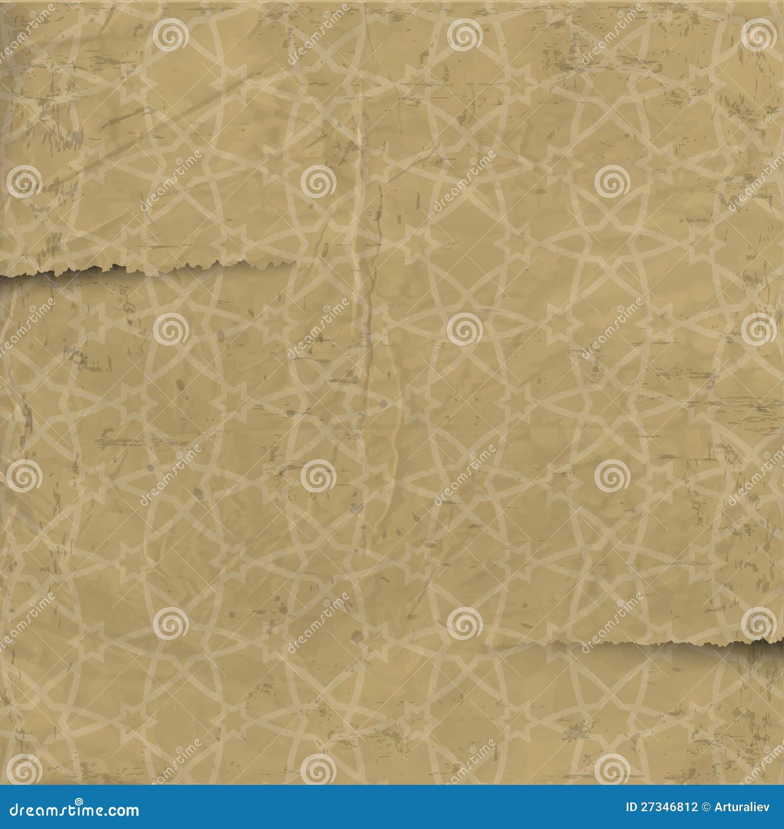 Old Paper with Arabic Pattern Stock Vector - Illustration of decorative ...