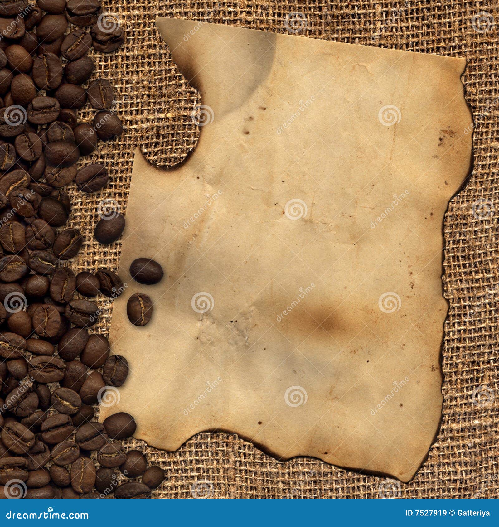 Old Paper on Background with Coffee Beans Stock Image - Image of ...