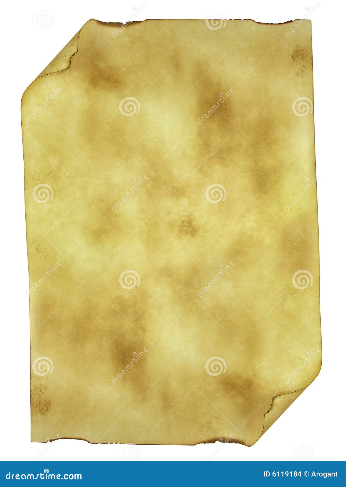 Old Paper Background Parchment with Curled Burned Stock Illustration ...