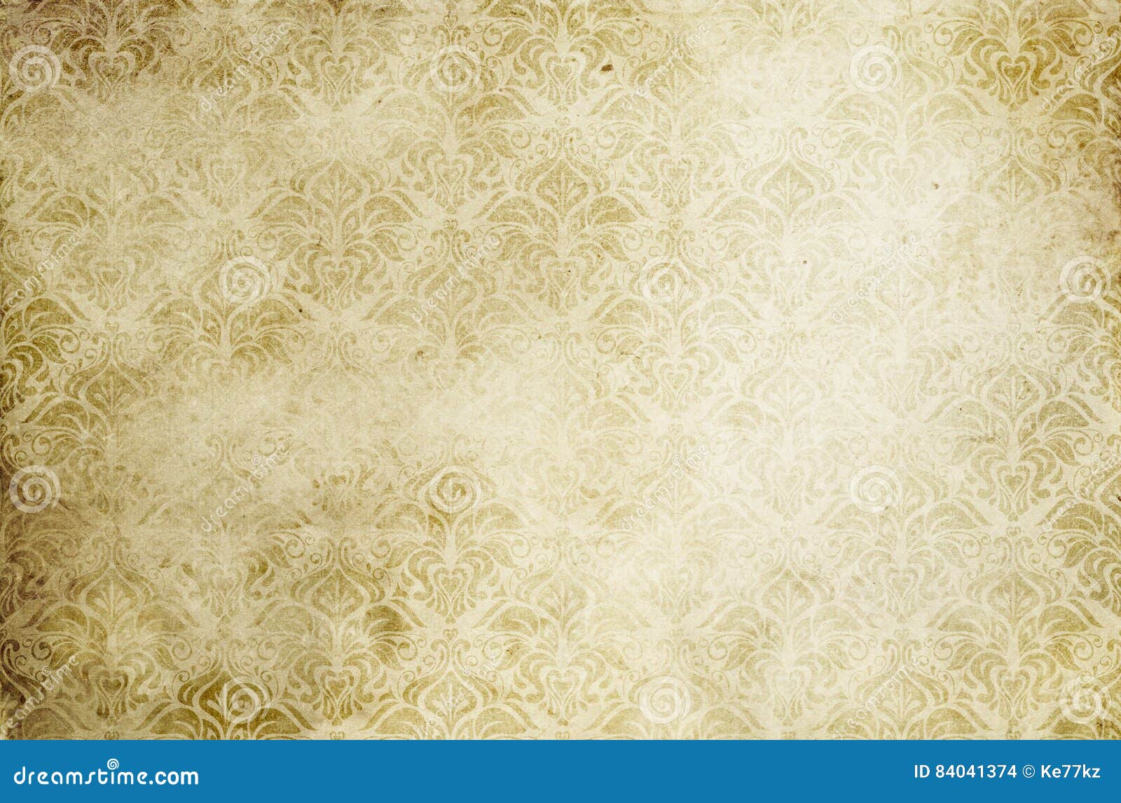 Old Paper Background with Vintage Patterns. Stock Photo - Image of ...